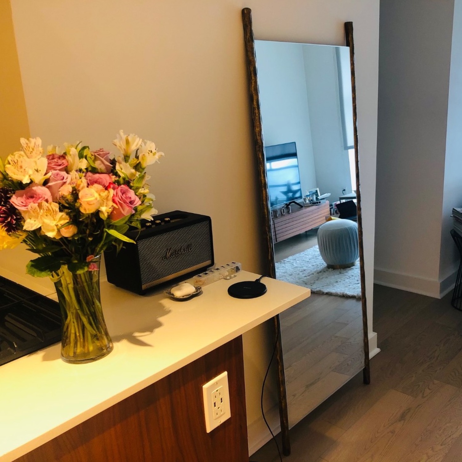 CB2 Abel Leaning Floor Mirror - AptDeco