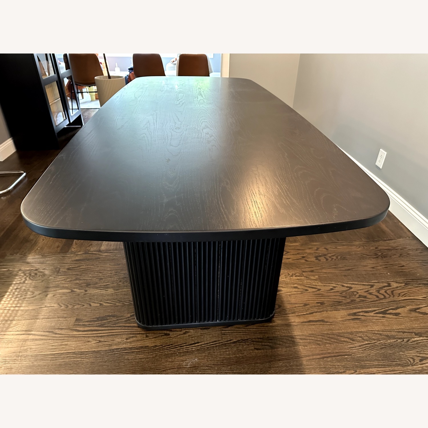 Crate & Barrel Black Walton Dining Table - AptDeco