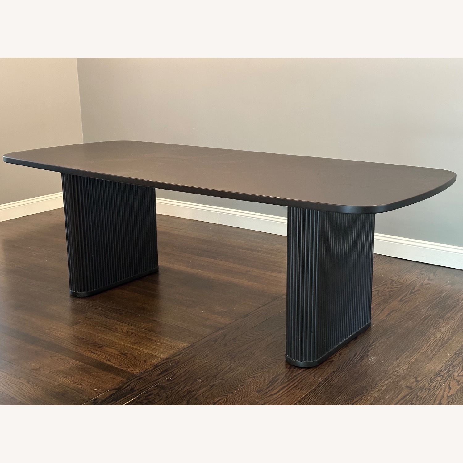 Crate & Barrel Black Walton Dining Table - AptDeco