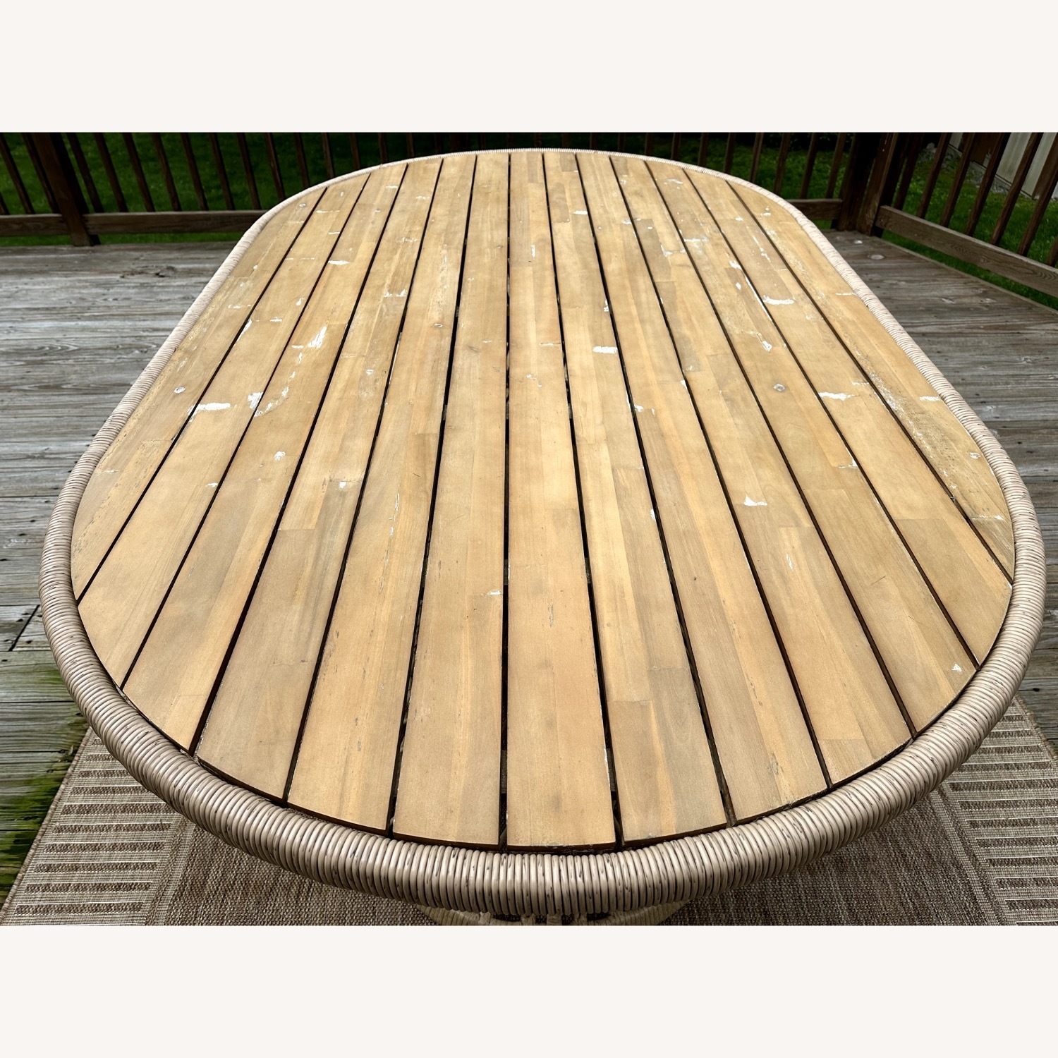 Article Wicker Outdoor Dining Table - AptDeco