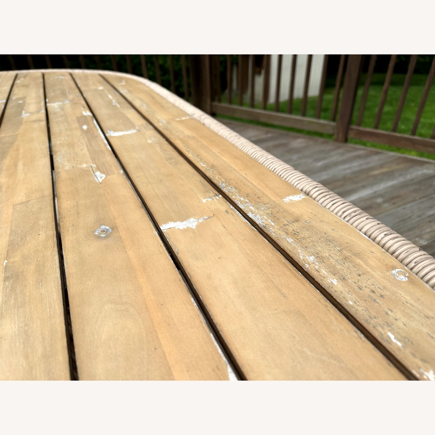 Article Wicker Outdoor Dining Table - AptDeco