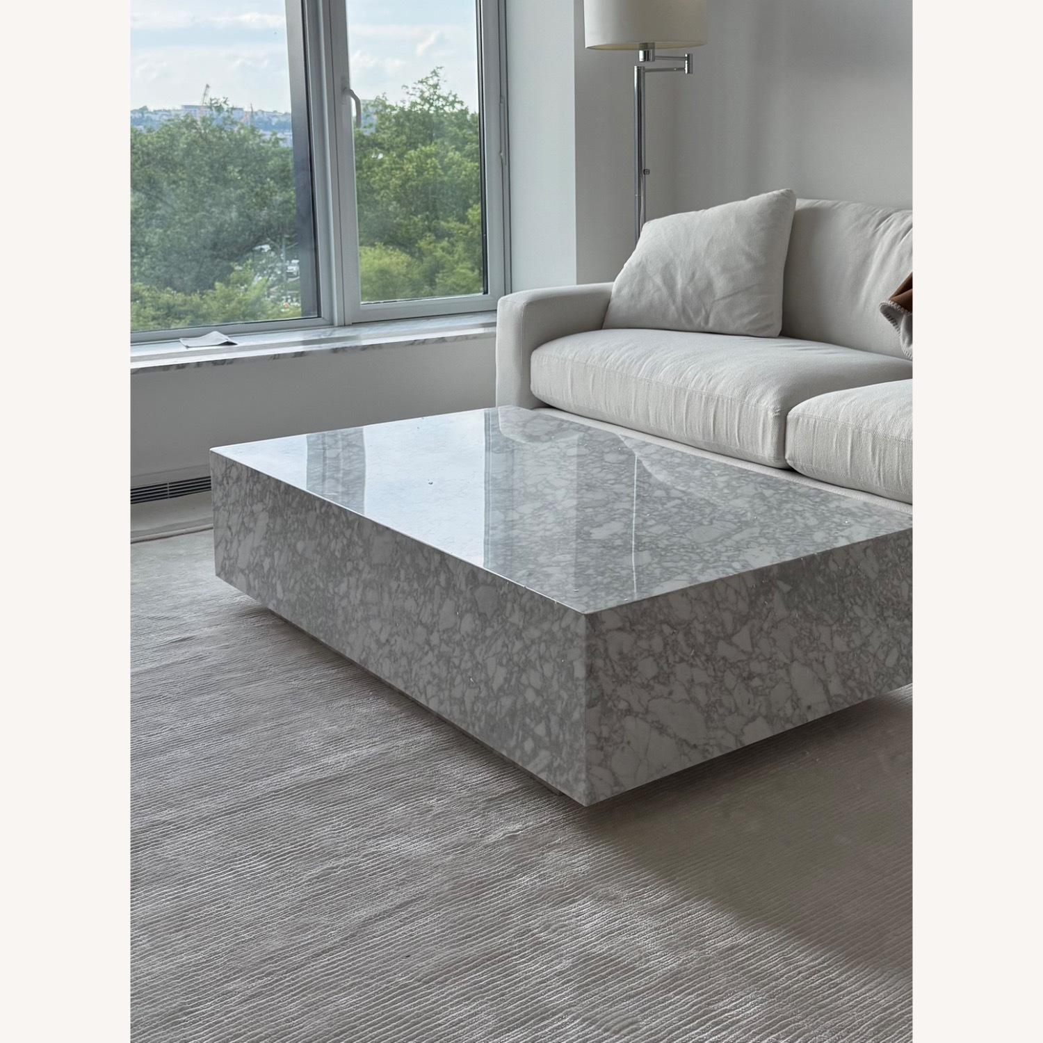 Marlin Marble Coffee Table - AptDeco