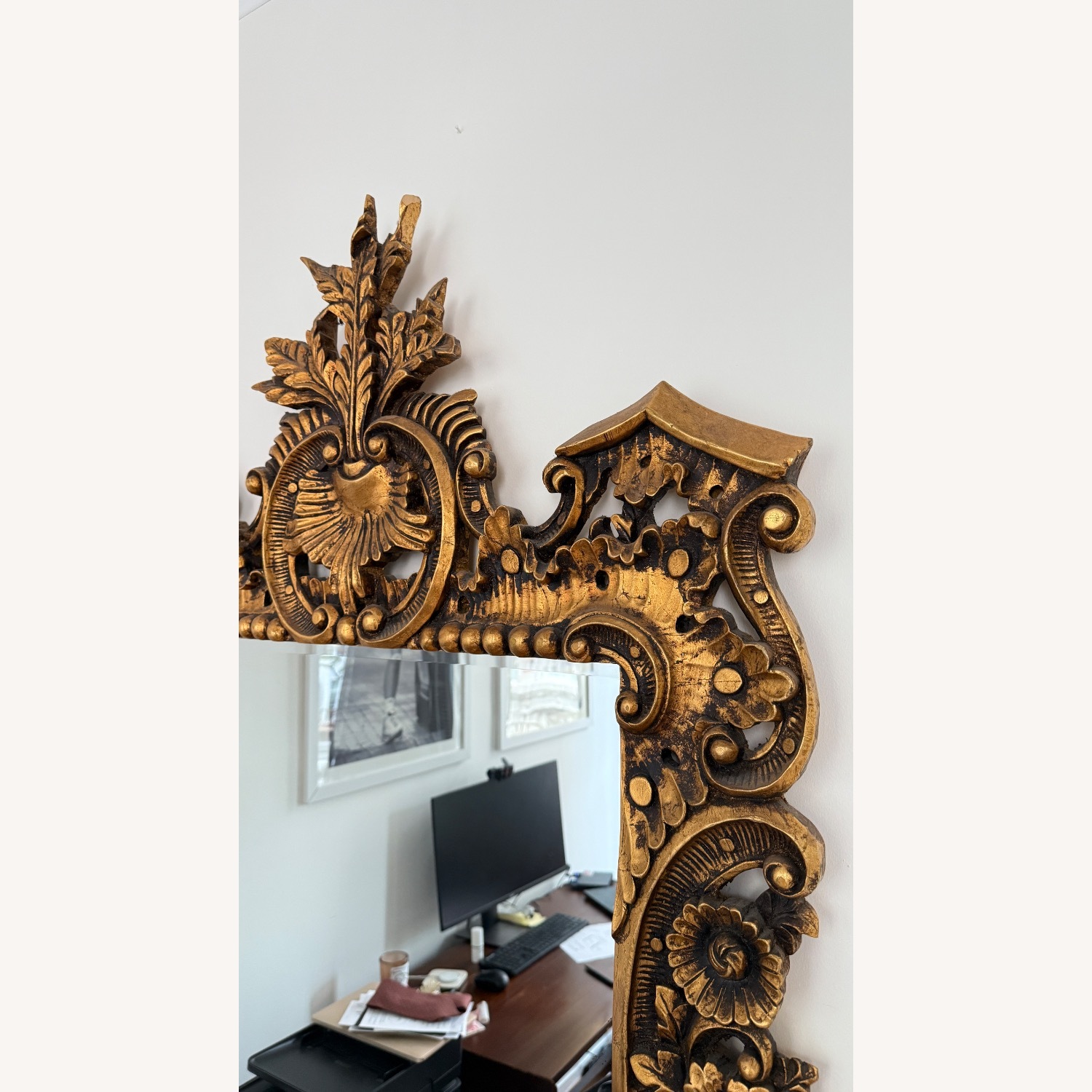 Vintage Mirror in 14th Century Style - AptDeco