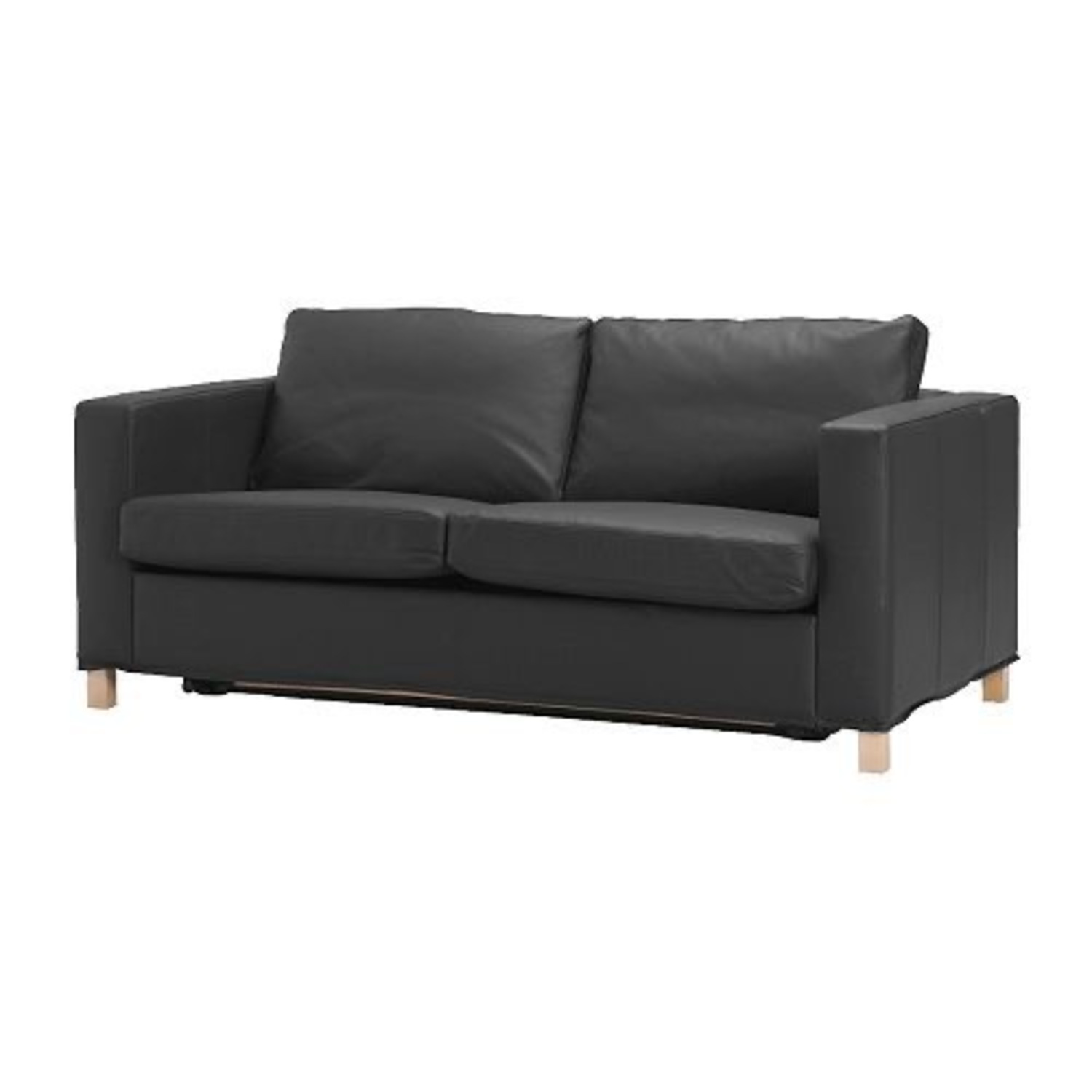 IKEA Karlanda Black Leather Sofabed - AptDeco