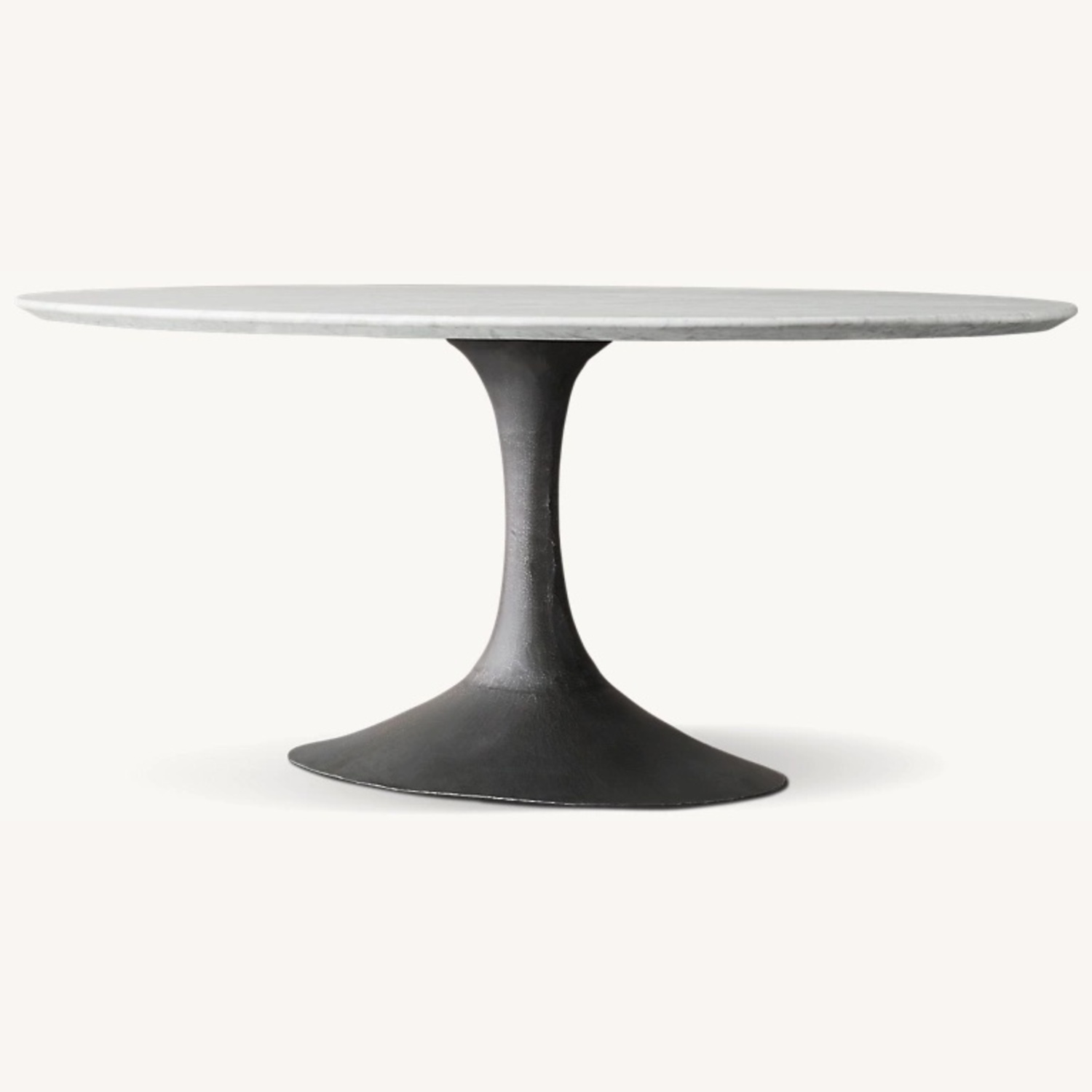 Restoration Hardware Aero Stone Oval Dining Table 78” - AptDeco