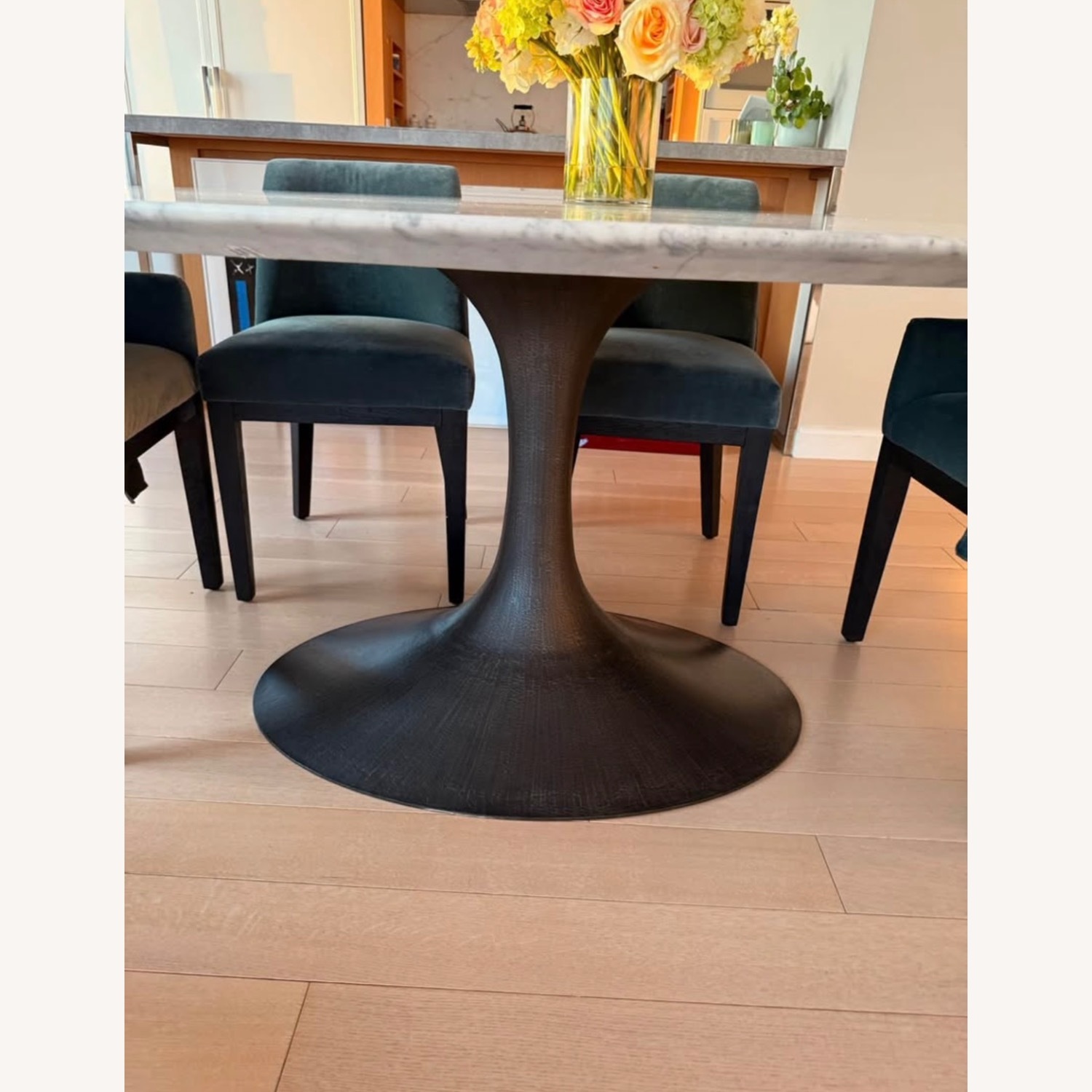 Restoration Hardware Aero Stone Oval Dining Table 78” - AptDeco