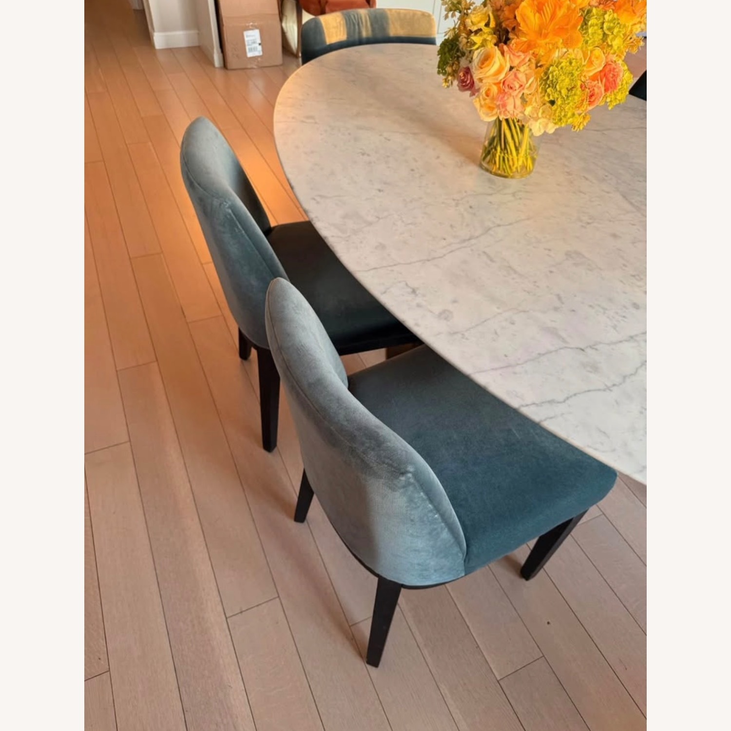 Restoration Hardware Aero Stone Oval Dining Table 78” - AptDeco