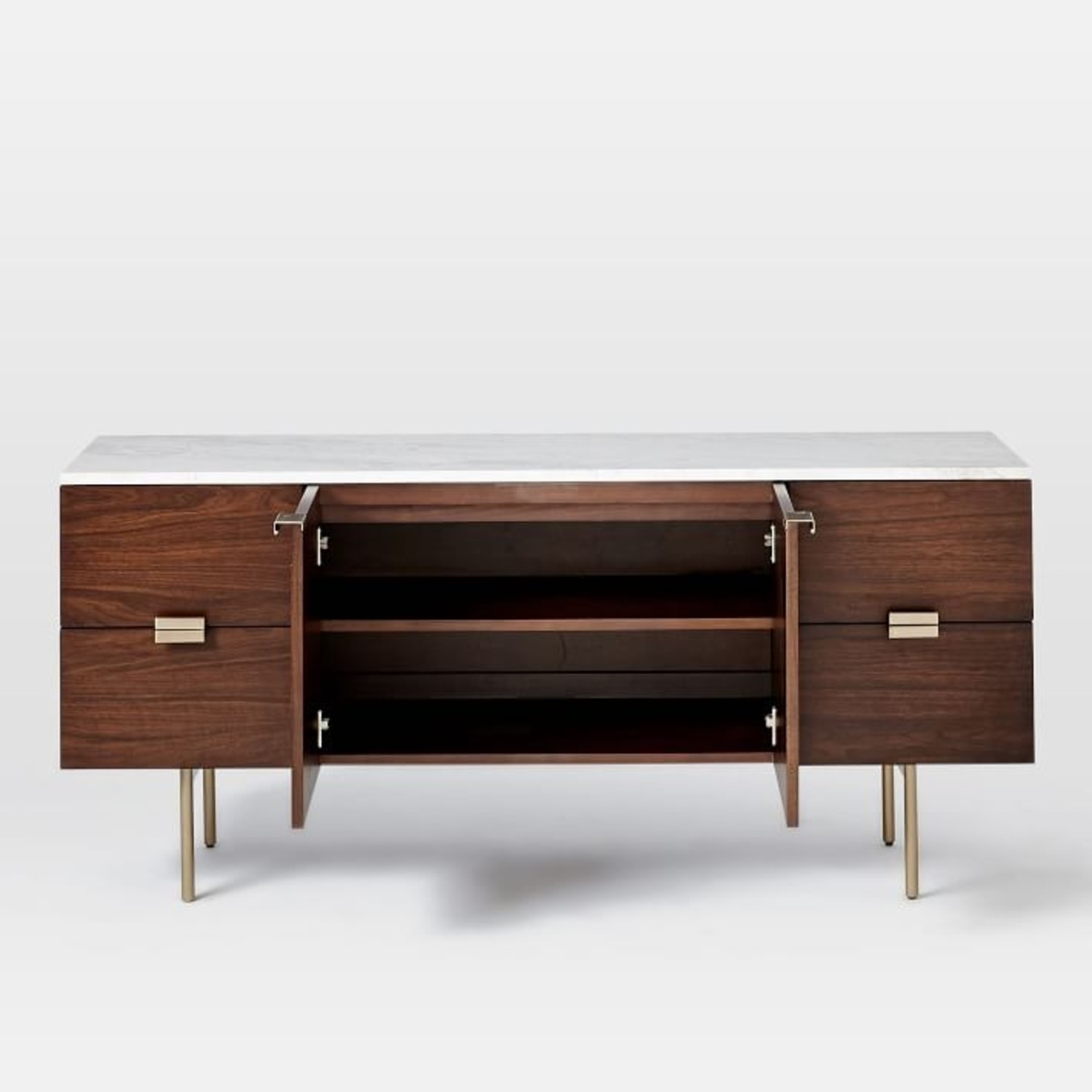 West Elm Delphine Marble & Wood Buffet - AptDeco