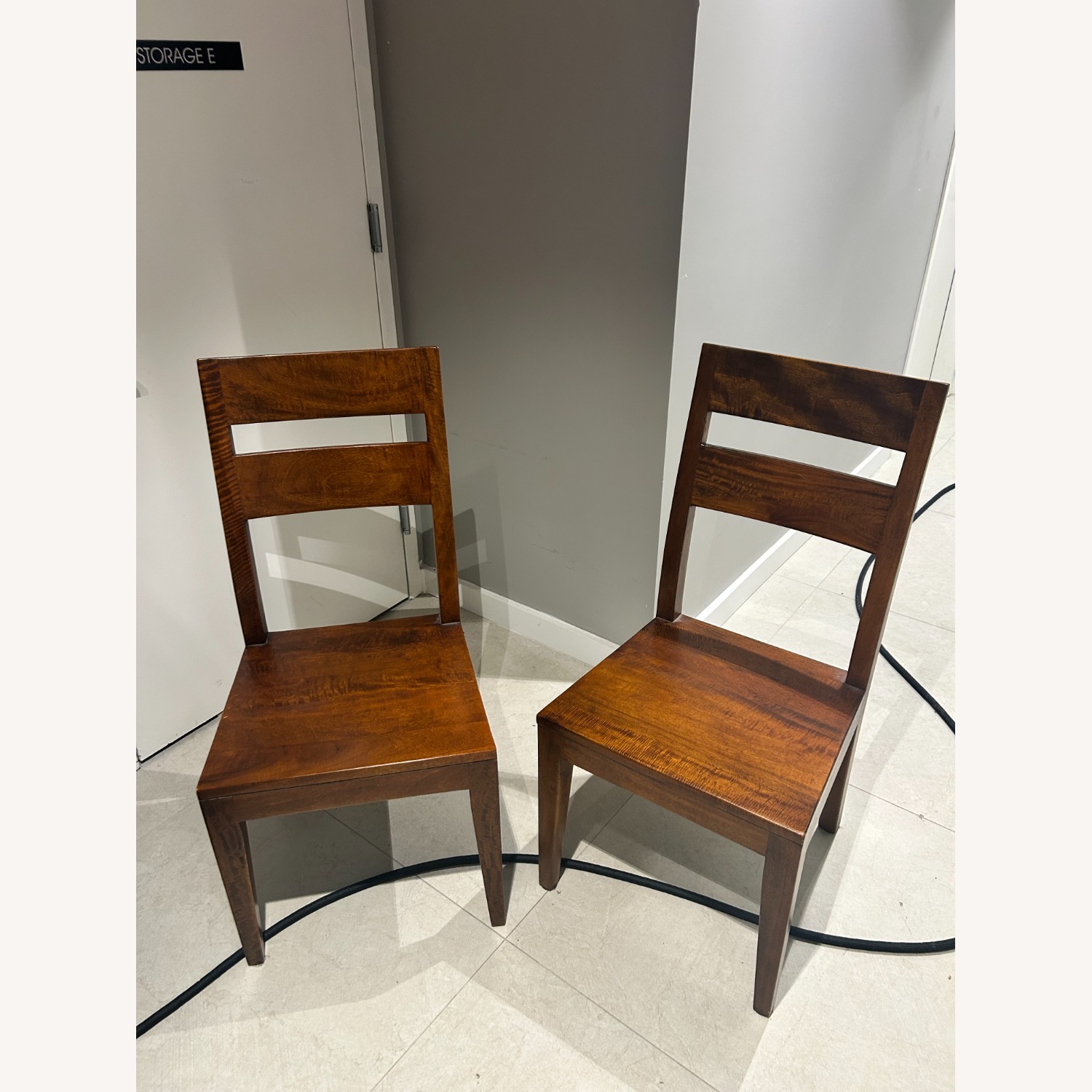 Crate & Barrel Dining Chairs with Seat Cushions - AptDeco