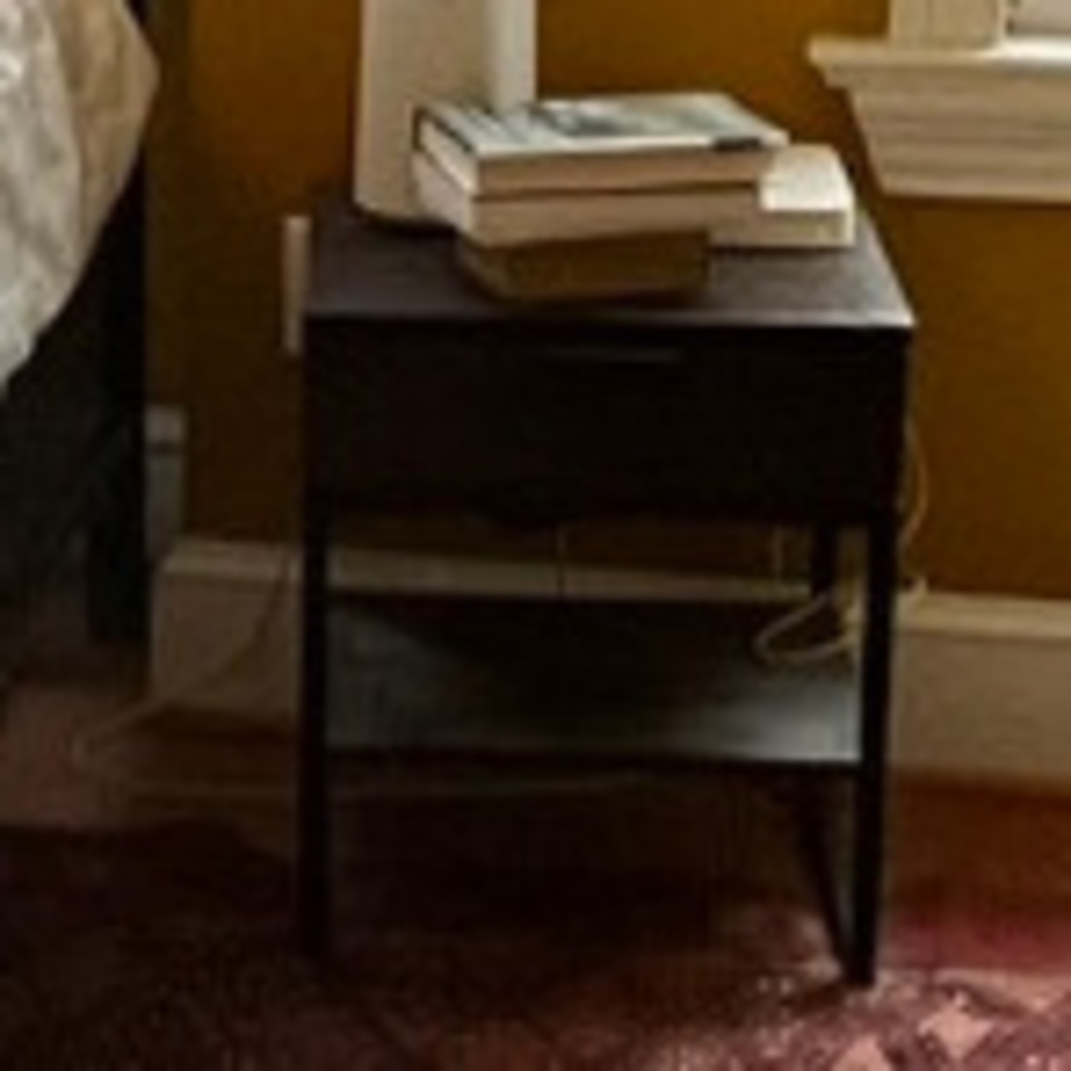 Nightstands in Rustic Brown & Gunmetal - AptDeco