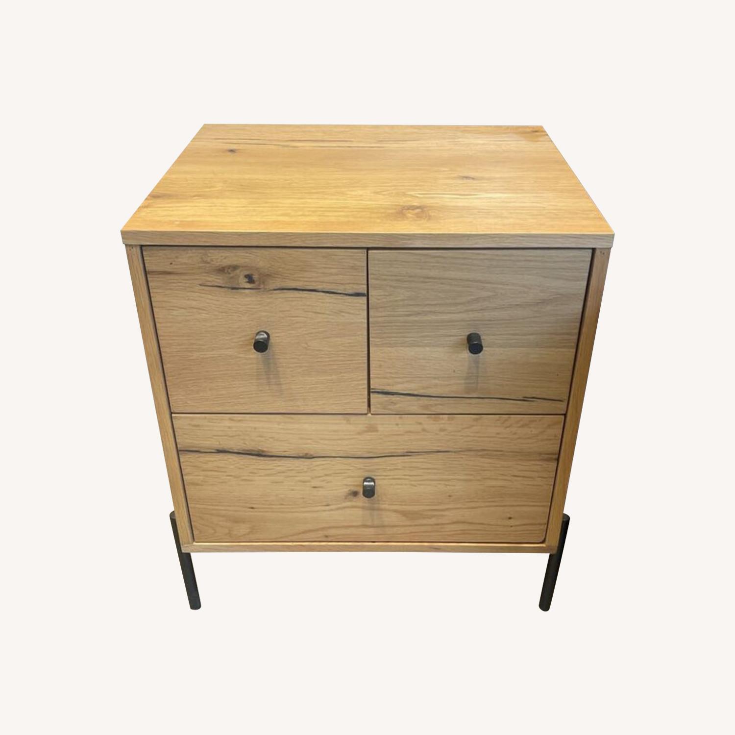 Rustic Modern 3-Drawer Nightstand - AptDeco