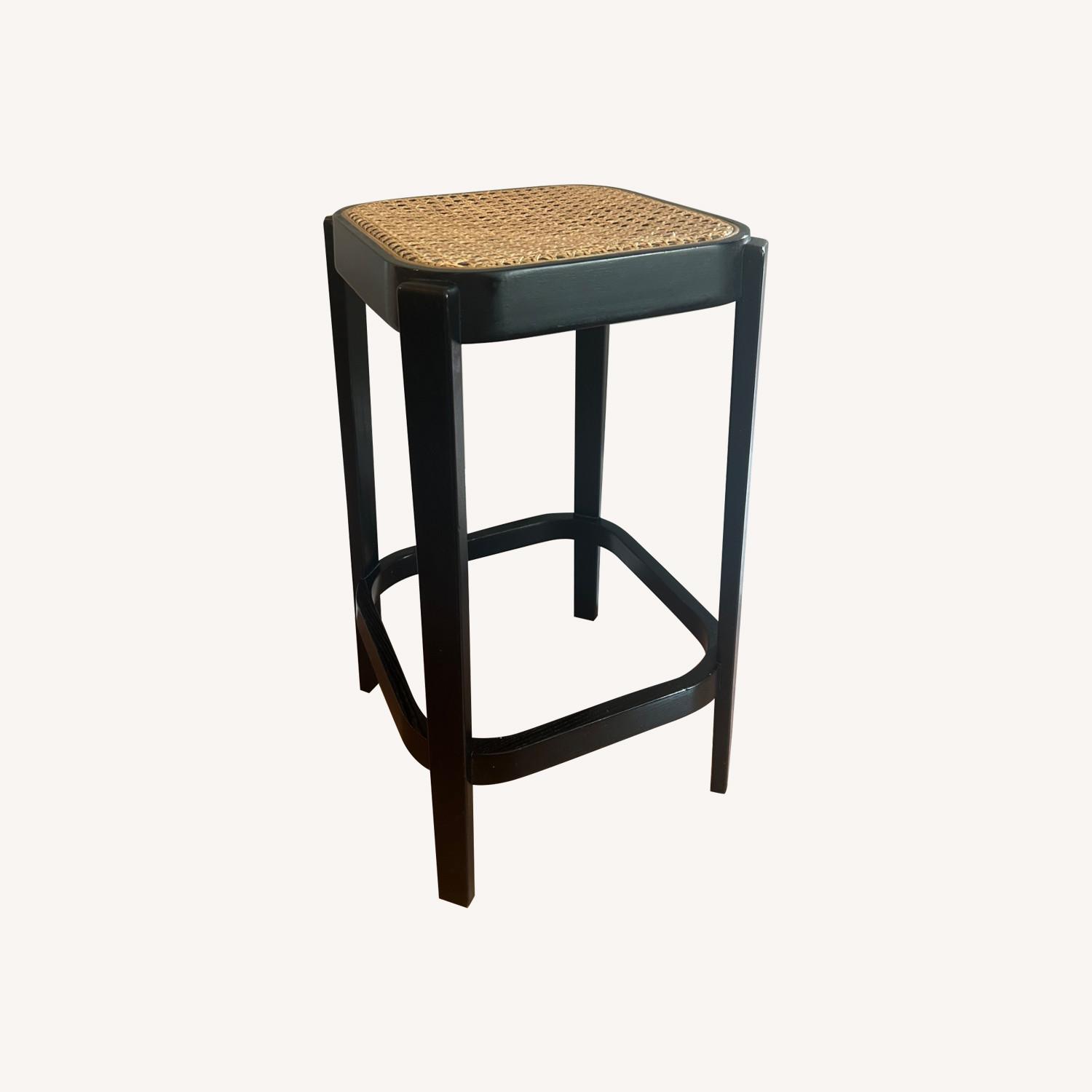 Industry West Cane Counter Stools - Set of 3 - AptDeco