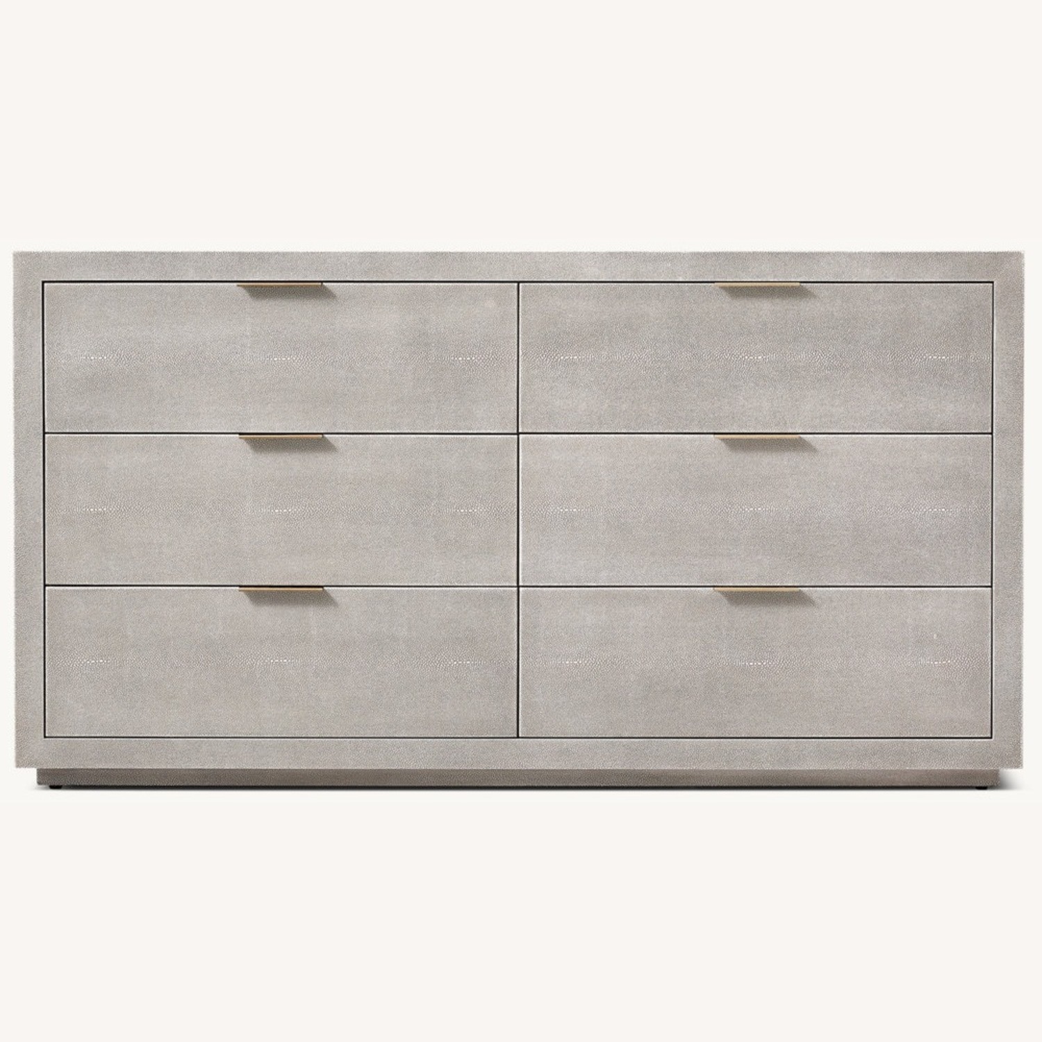 Restoration Hardware Clio Shagreen Wide Dresser - Brass - AptDeco