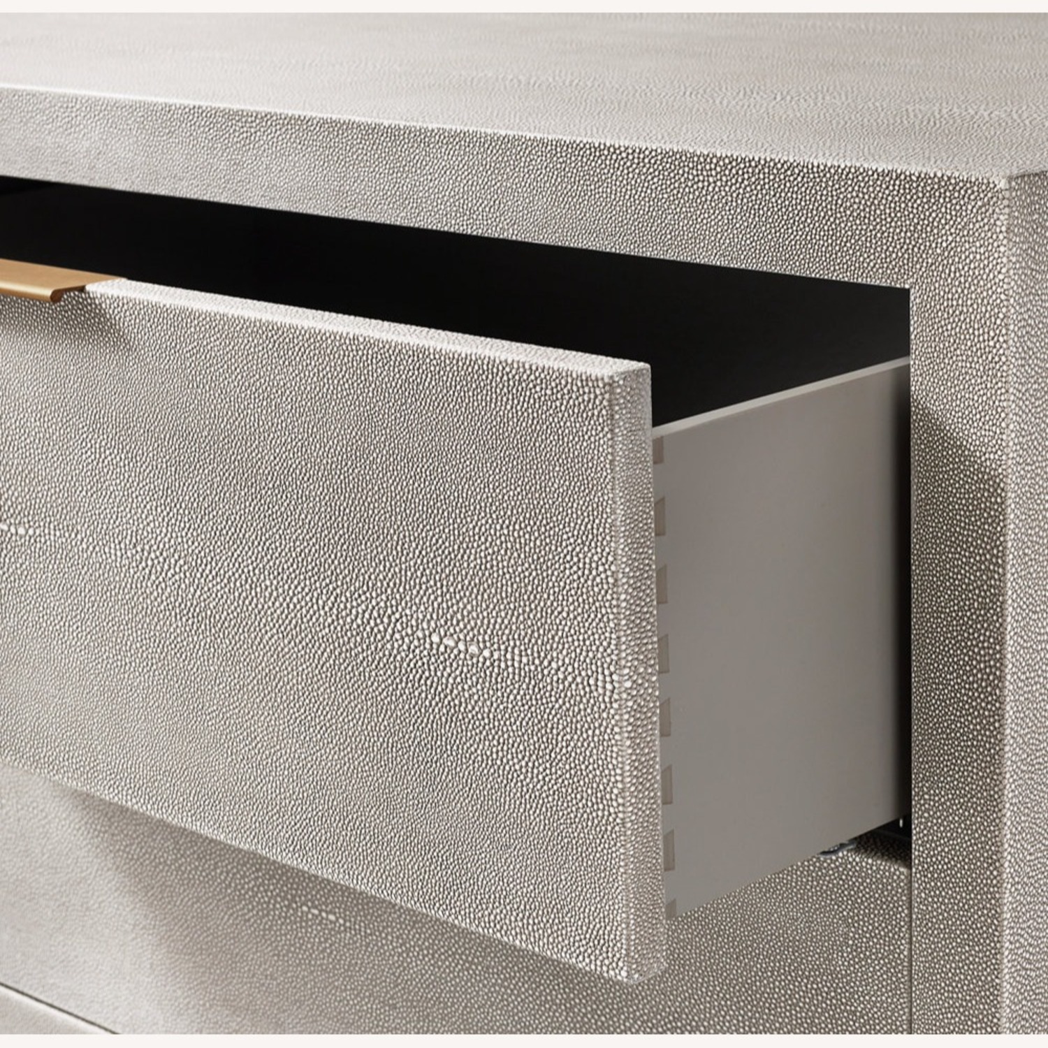 Restoration Hardware Clio Shagreen Wide Dresser - Brass - AptDeco