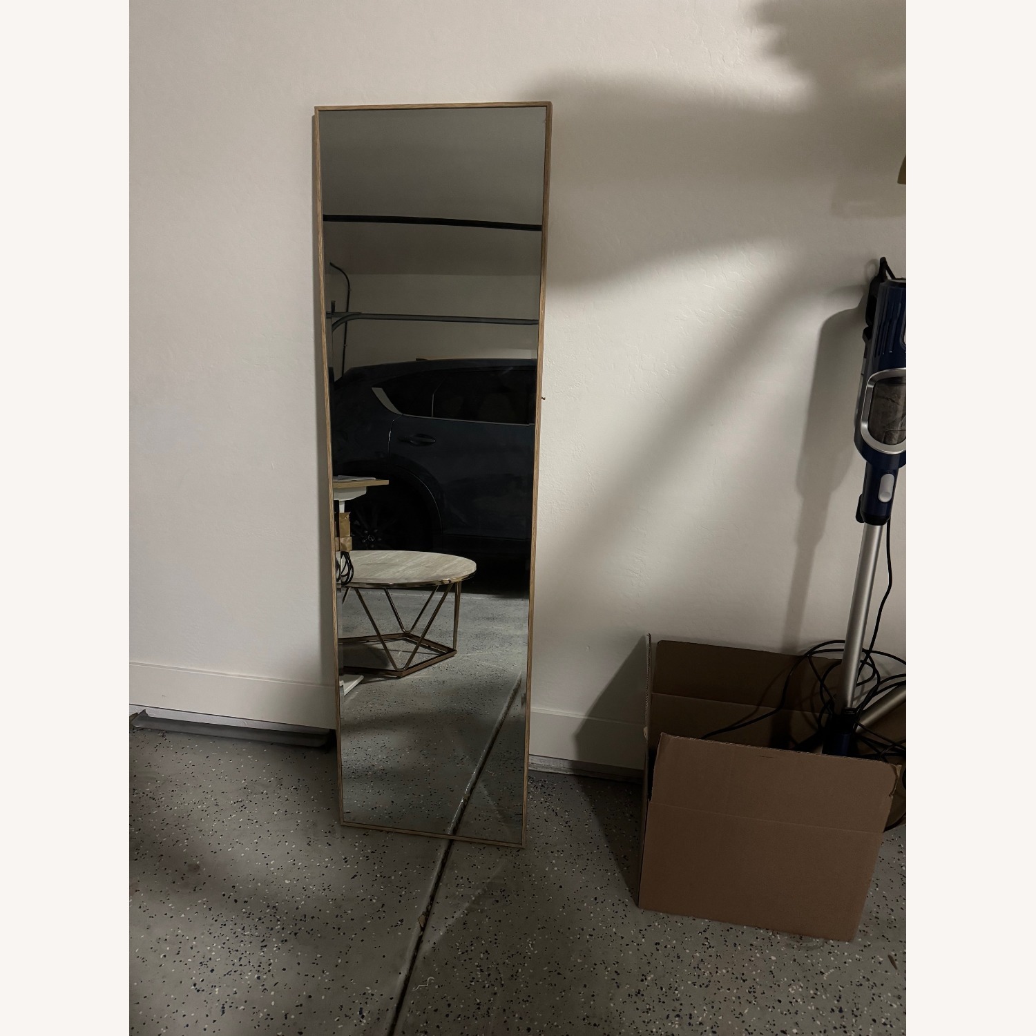 Simple Wood Floor Length Mirror - AptDeco