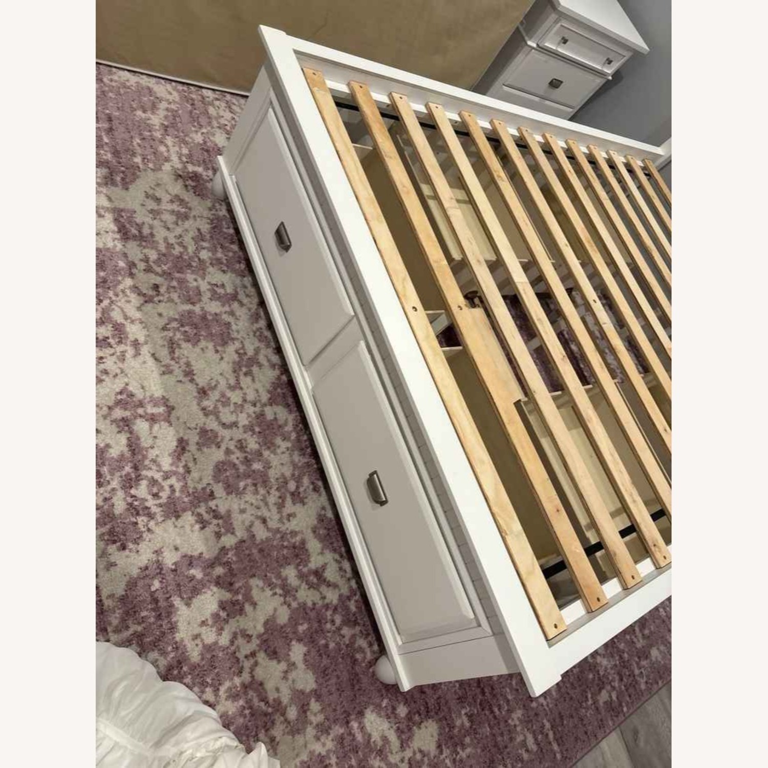 Spencer Queen White Storage Platform Bed - AptDeco