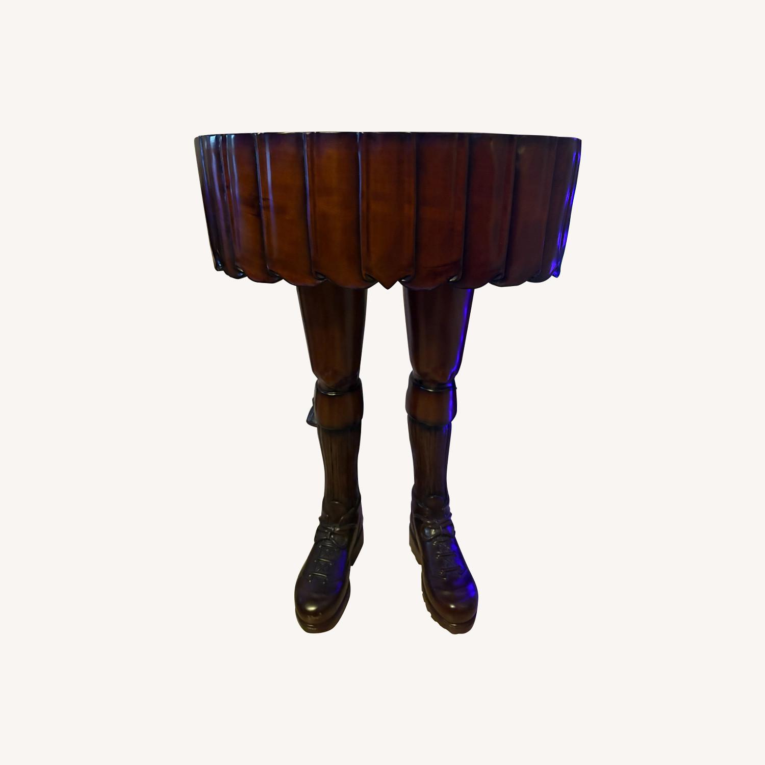 Scotsman's Legs & Kilt Hardwood Table - AptDeco
