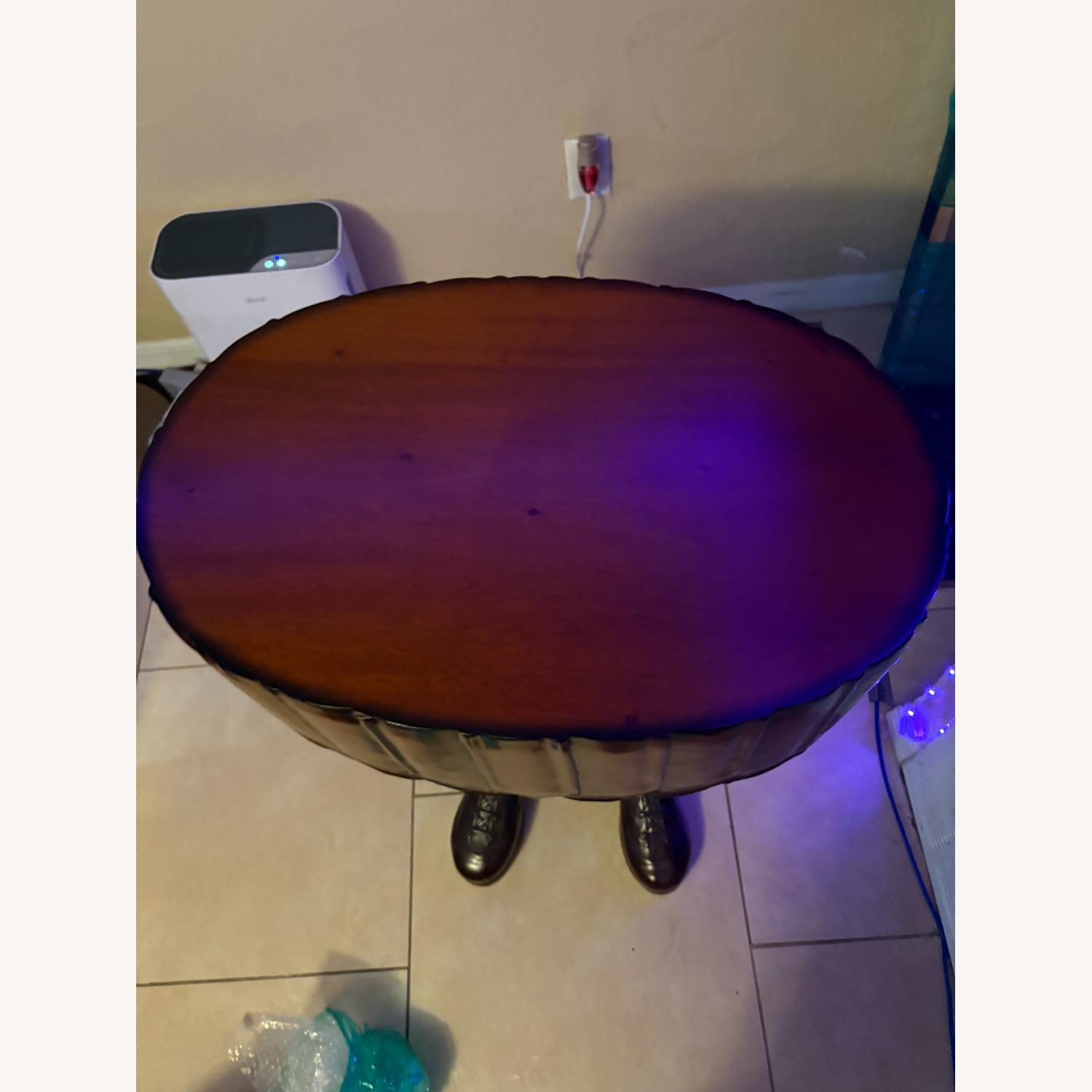 Scotsman's Legs & Kilt Hardwood Table - AptDeco