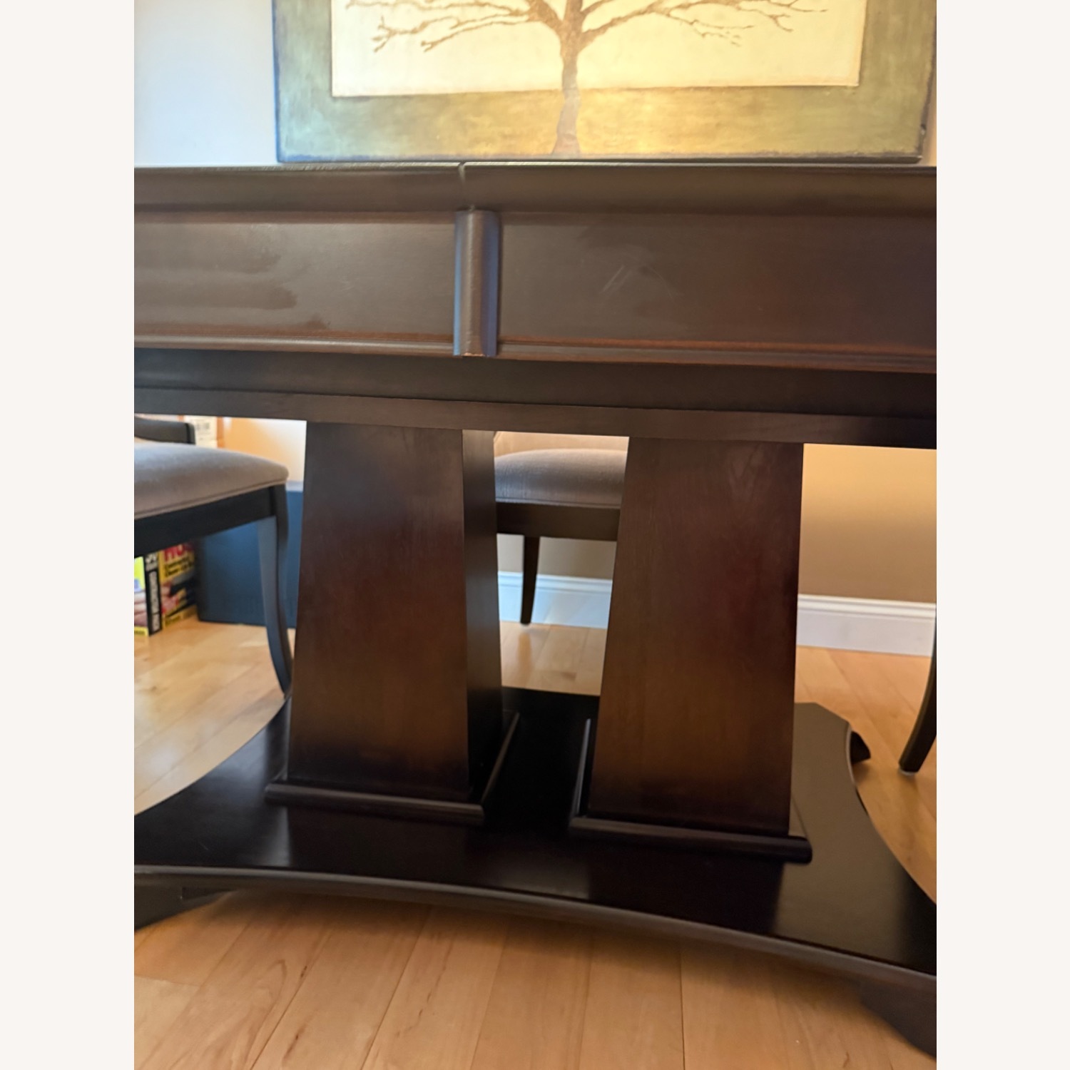 Bermex Dining Table and 8 Upholstered Chairs - AptDeco