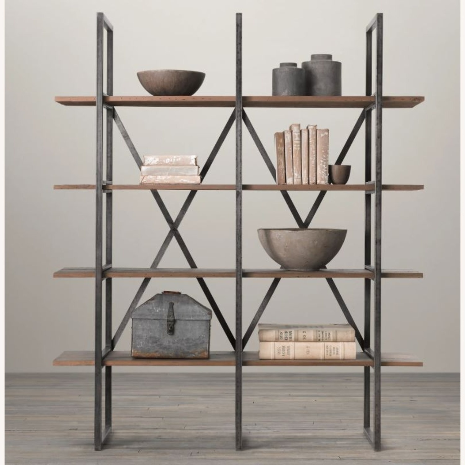 Restoration Hardware Wyatt Triple Open Bookcase - AptDeco