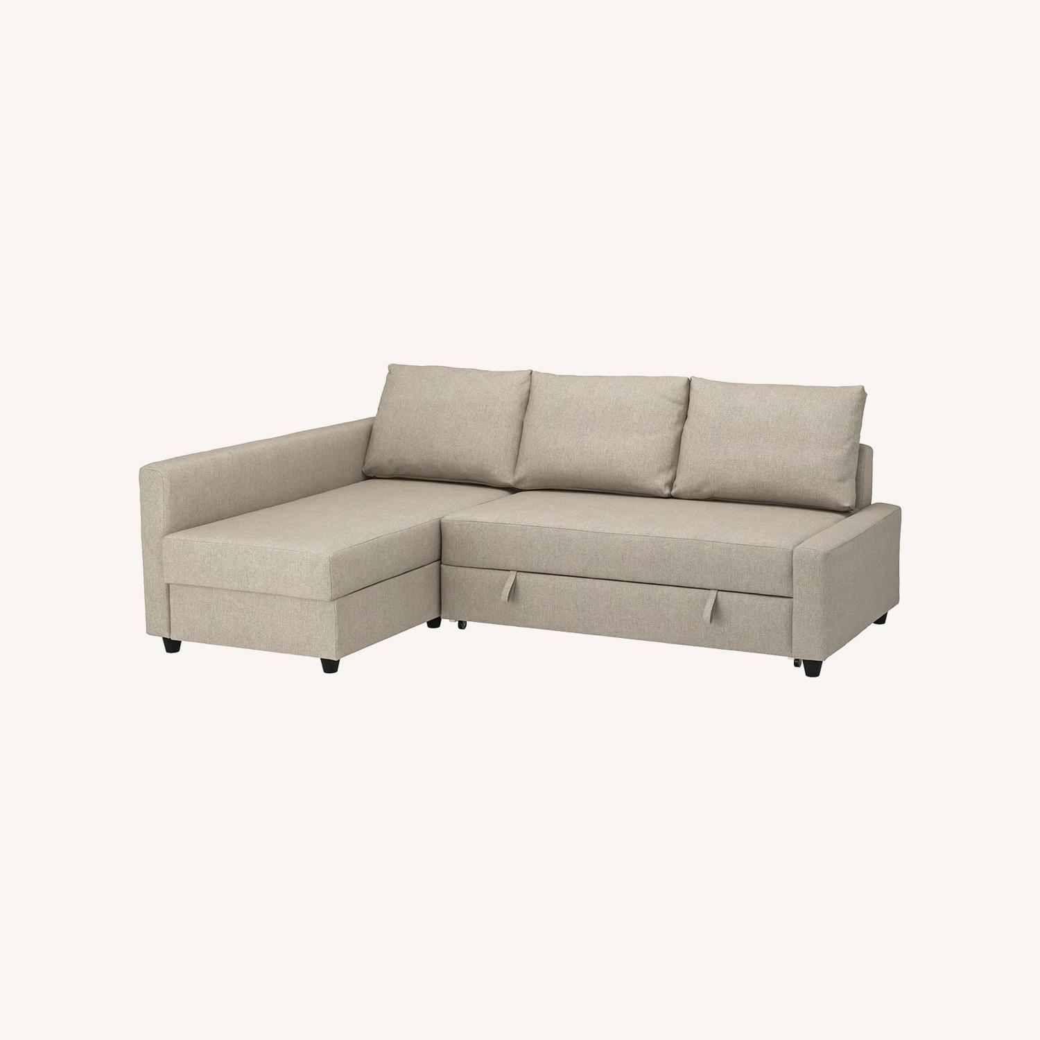 IKEA Sectional Pull Out Couch with Storage - AptDeco