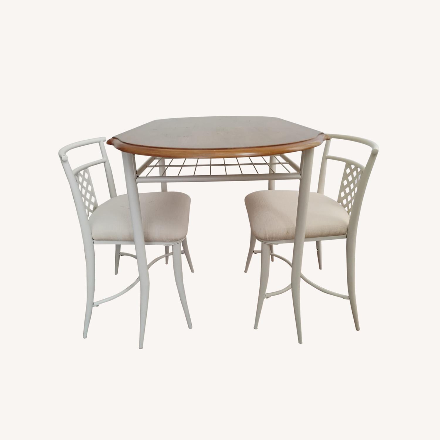 Beige Dining Table Set with 2 Chairs - AptDeco