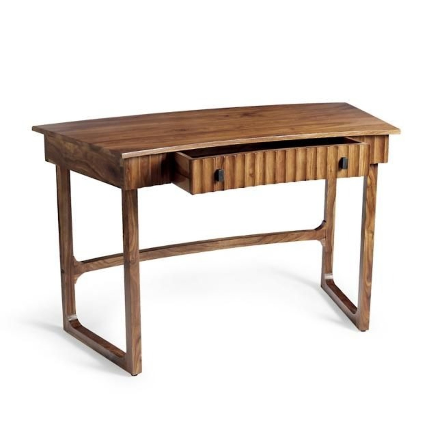 Grandin Road Lincoln Sheesham Curved Desk - AptDeco