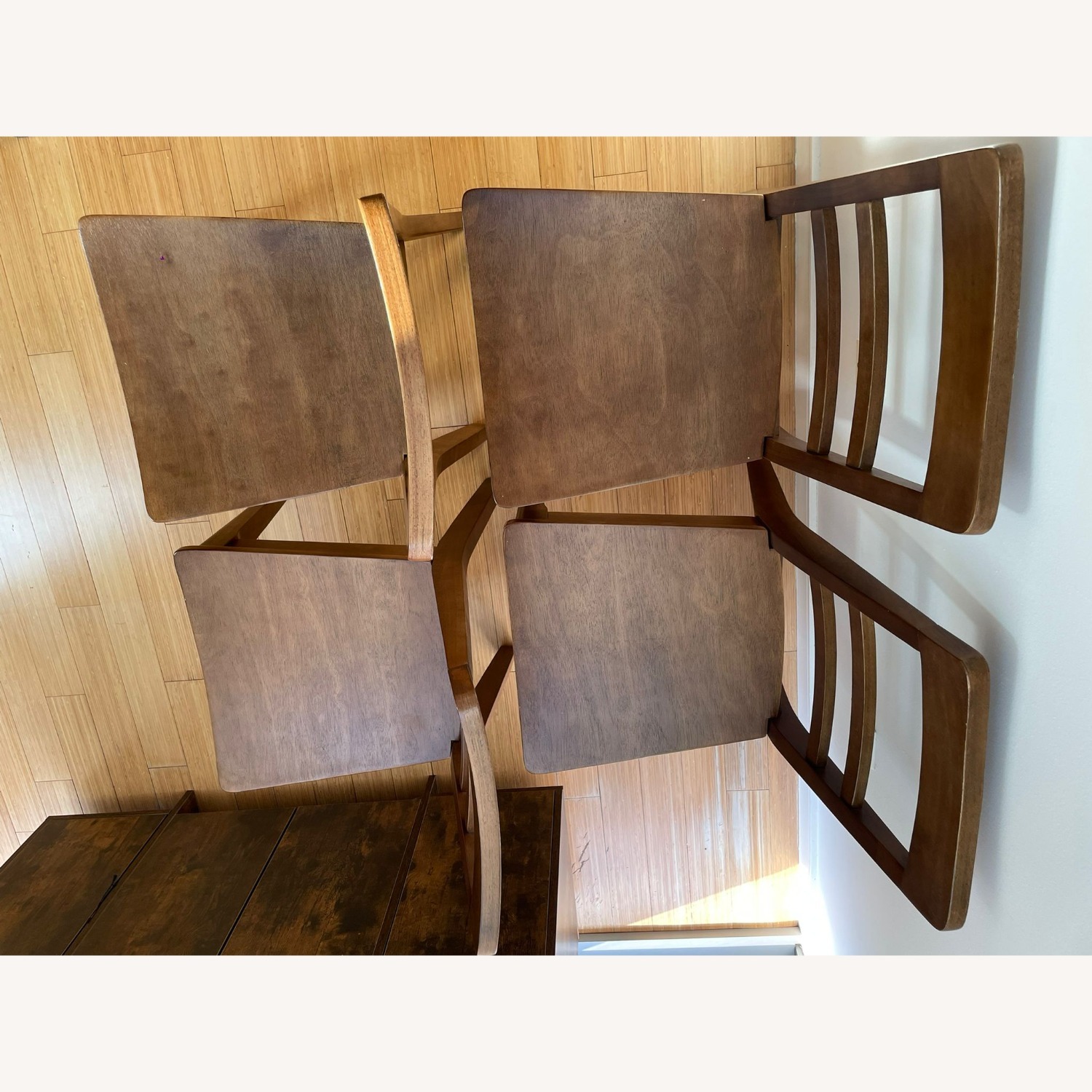 Wood Ladder Back Dining Chair Set Brown - AptDeco