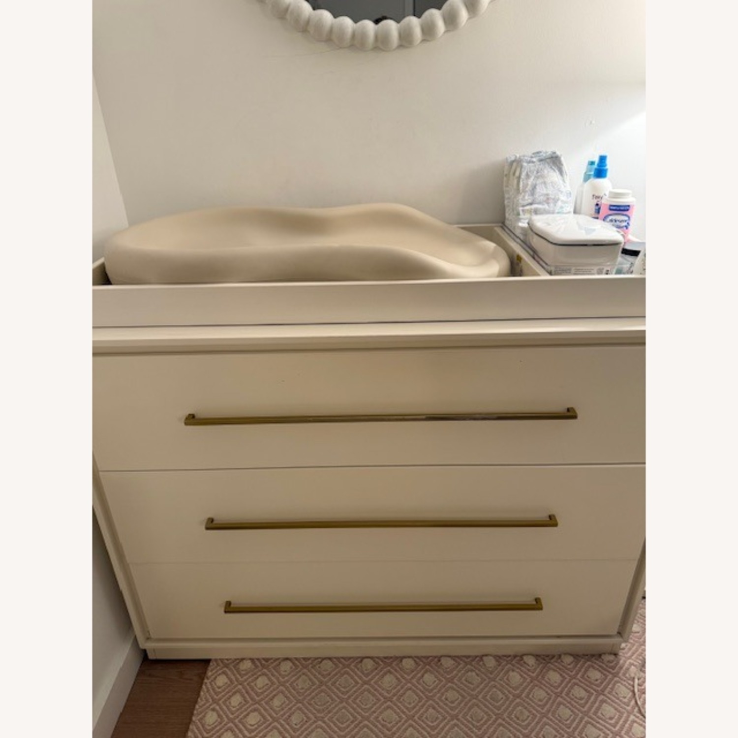 Pottery Barn 3 Drawer Dresser & Changing Topper - AptDeco