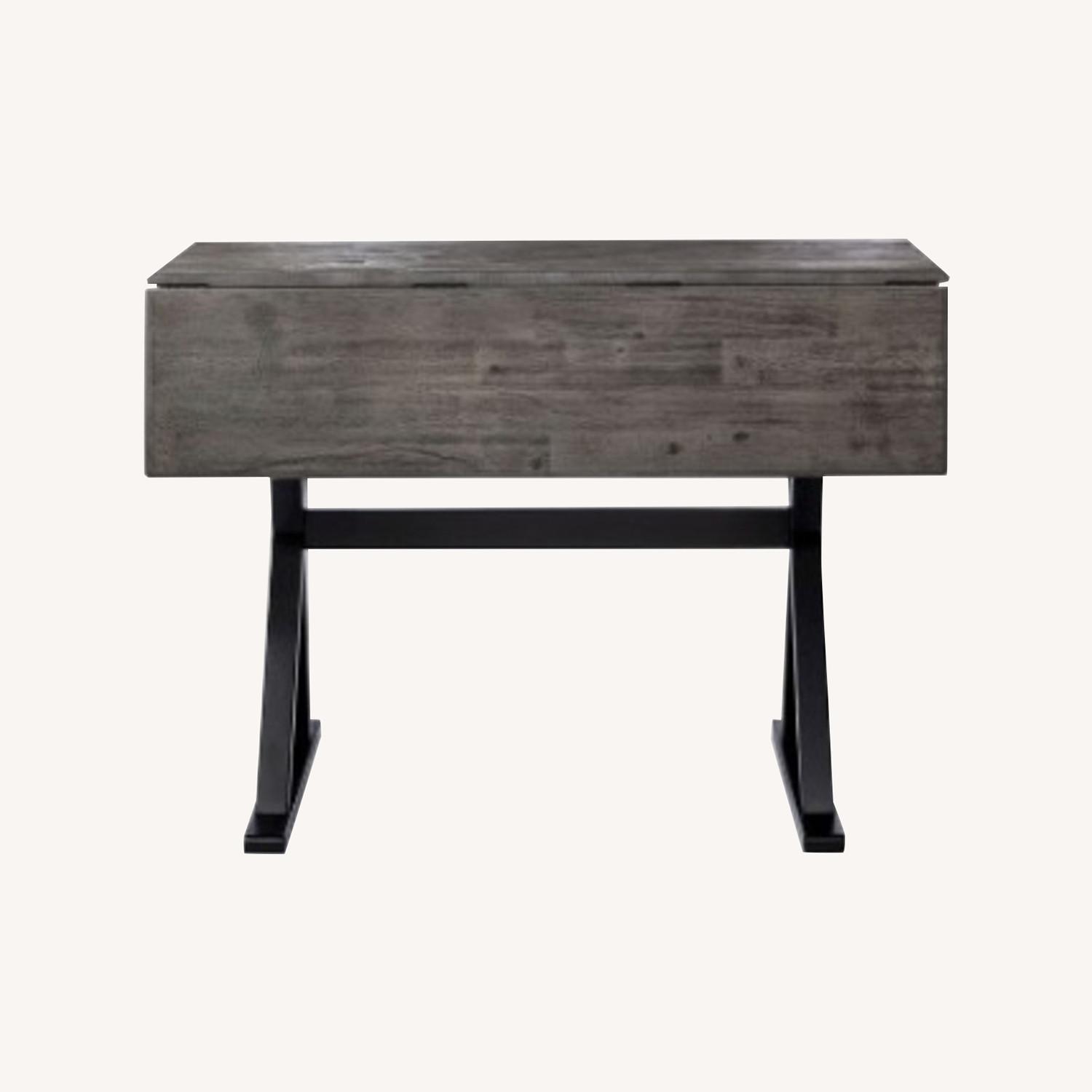 Target Leaf Rustic Dining Table - Gray/Black - AptDeco