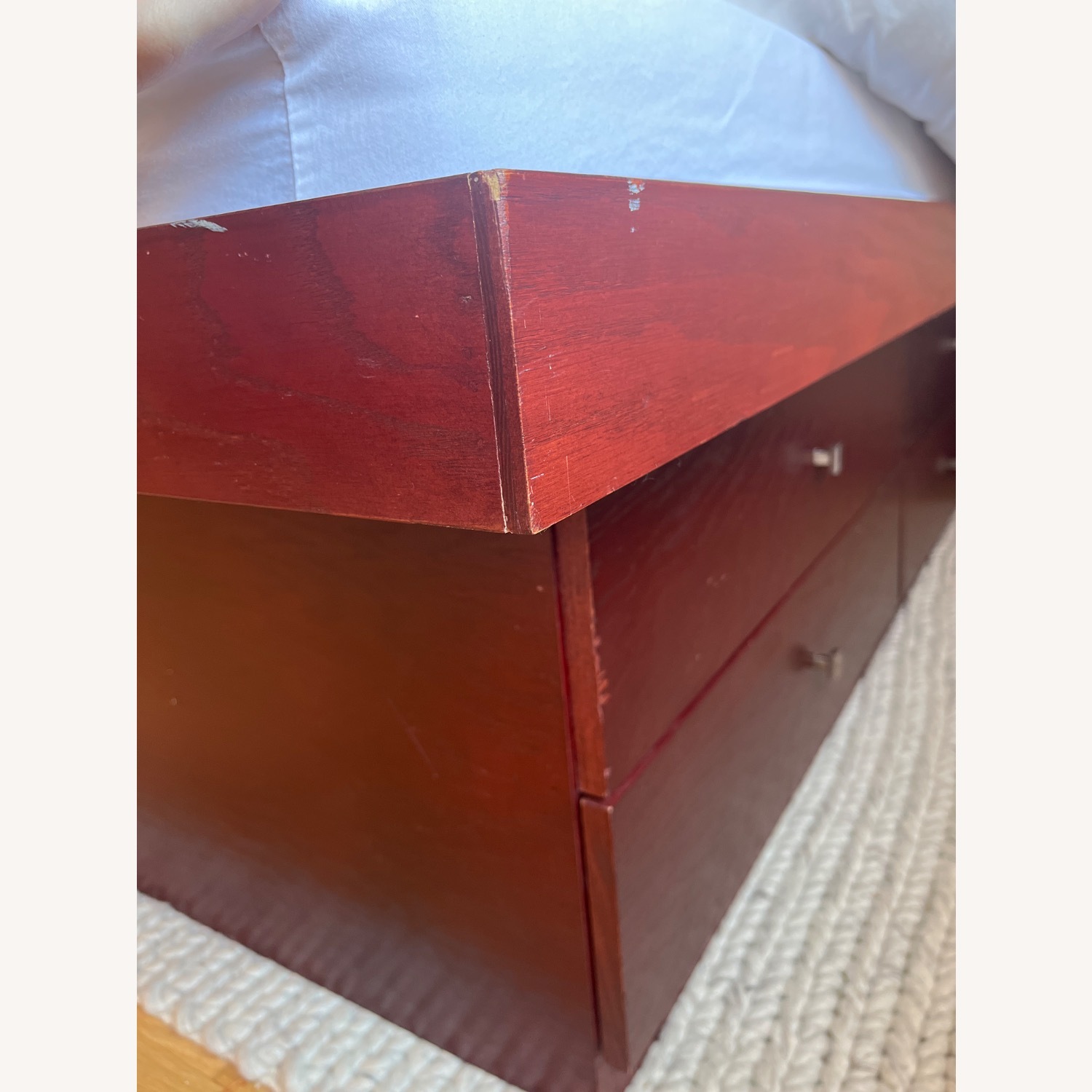 Full Solid Wood Storage Bed with Headboard - AptDeco