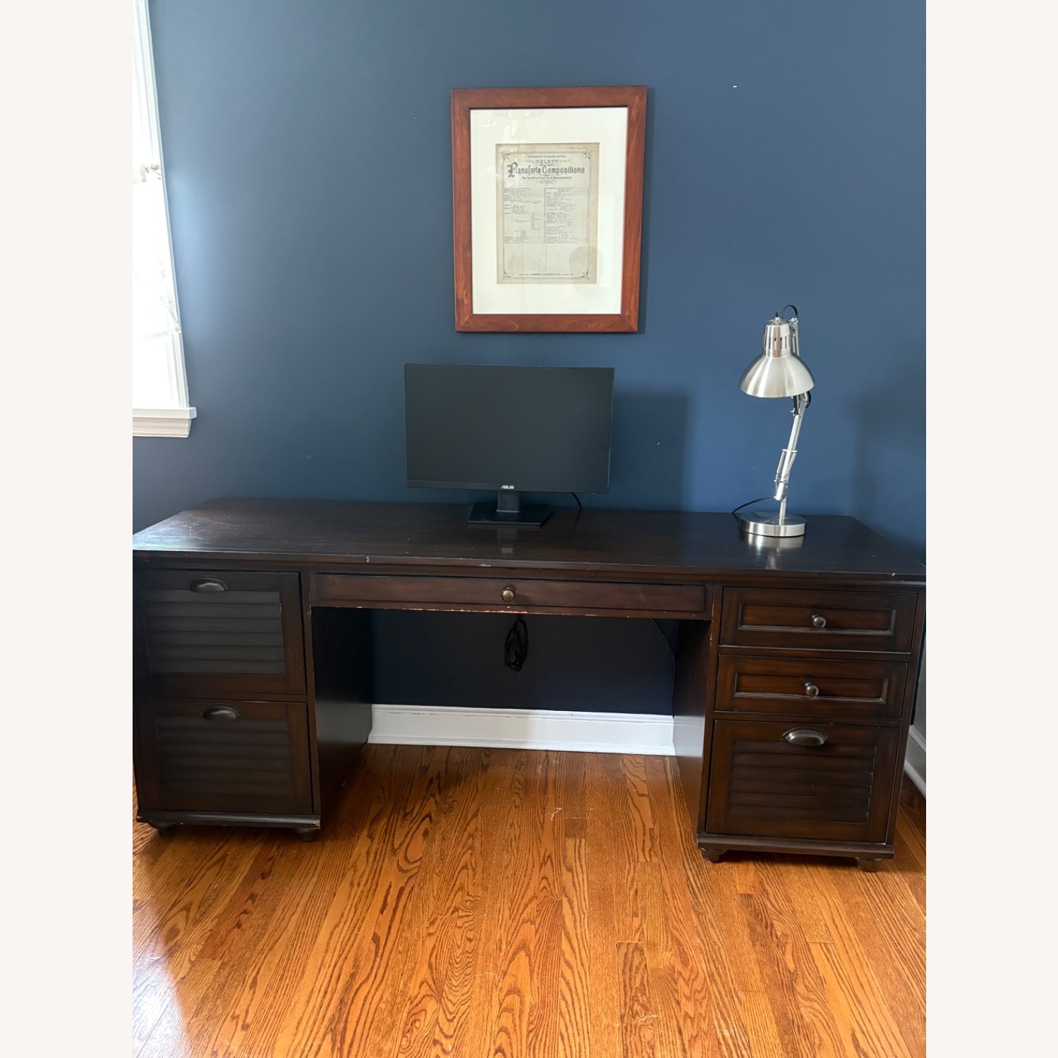 Pottery Barn Whitney Espresso Desk - AptDeco