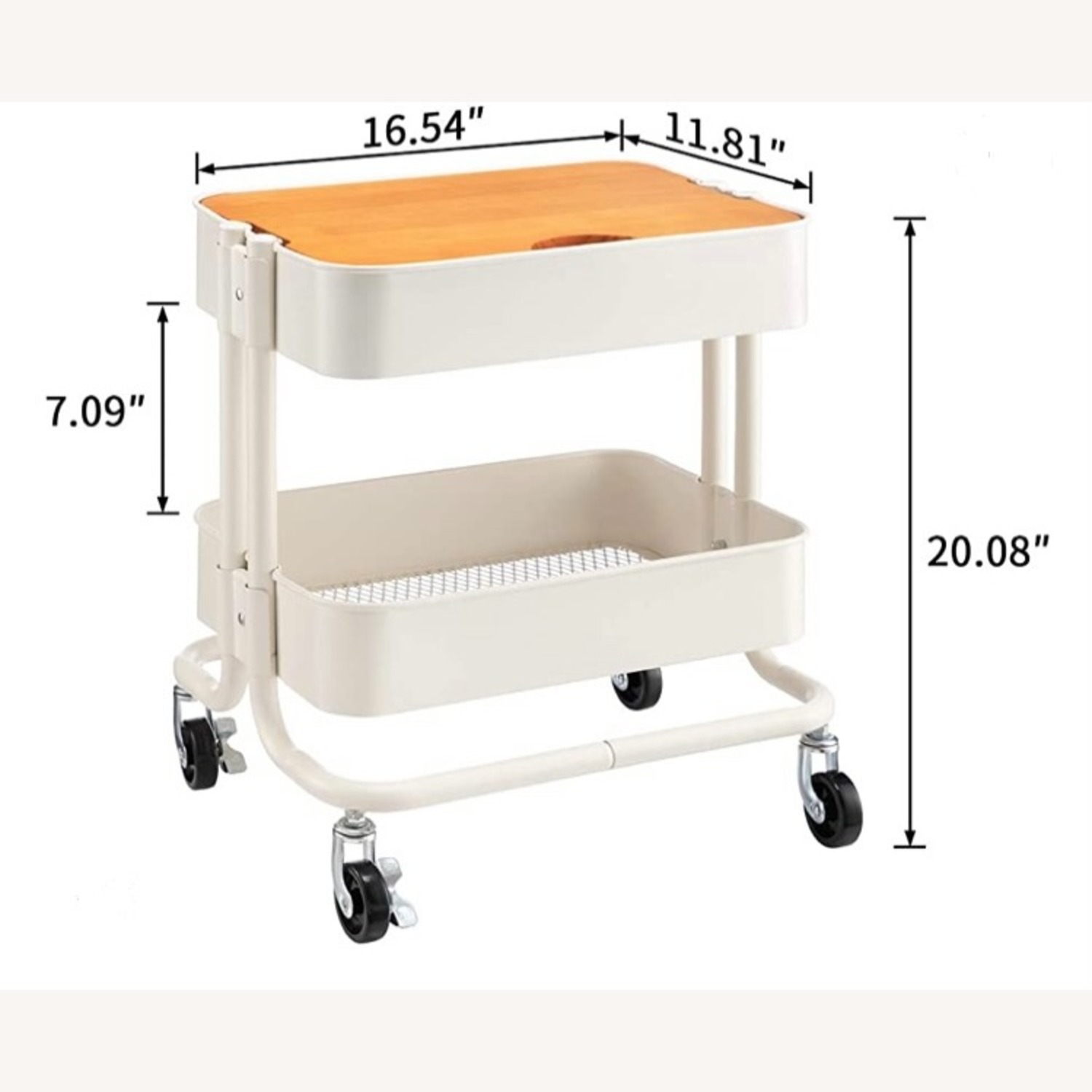 Utility Cart with Detachable Tray - AptDeco