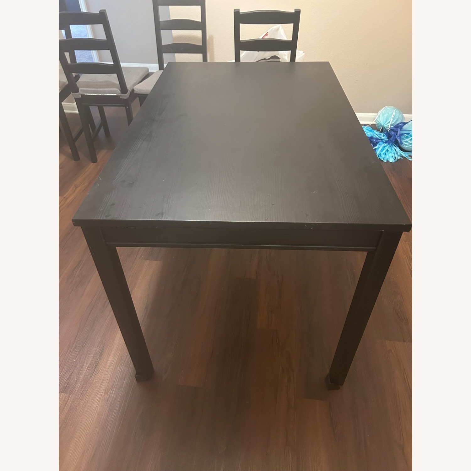 IKEA Dining Set (Table +4 Chairs), Black - AptDeco