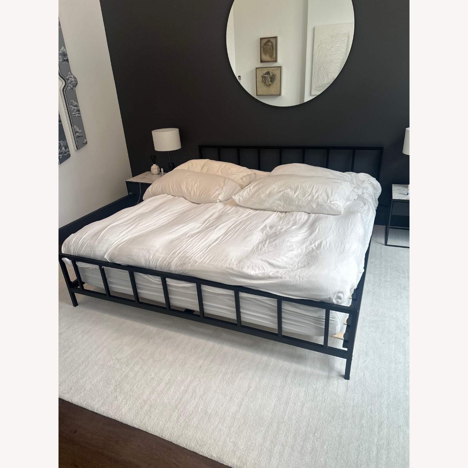 CB2 Alchemy Matte Black King Bed - AptDeco