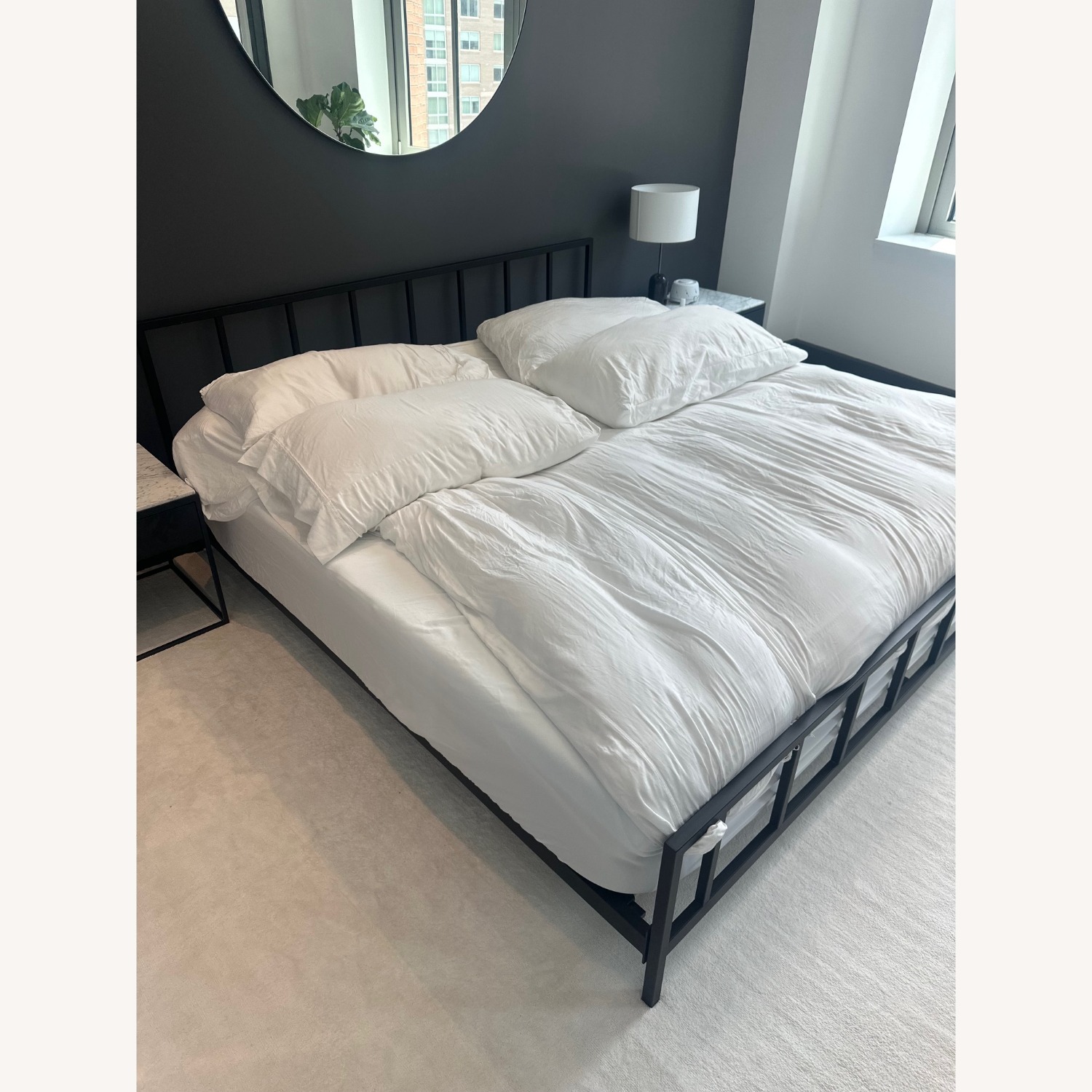 CB2 Alchemy Matte Black King Bed - AptDeco