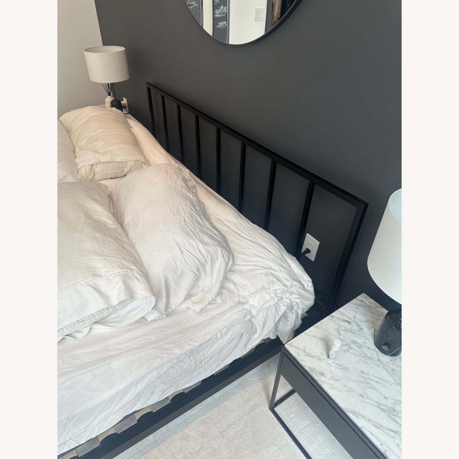 CB2 Alchemy Matte Black King Bed - AptDeco