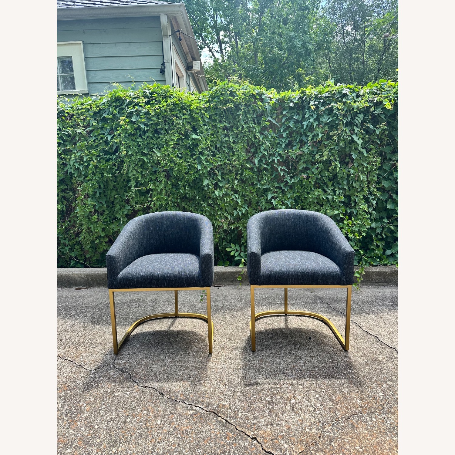 RH Aero Marble Table Emery Dining Chairs - AptDeco