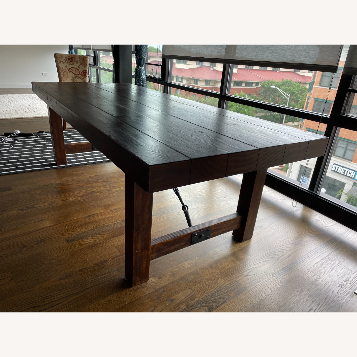 Solid Large Wood Dining Table - AptDeco