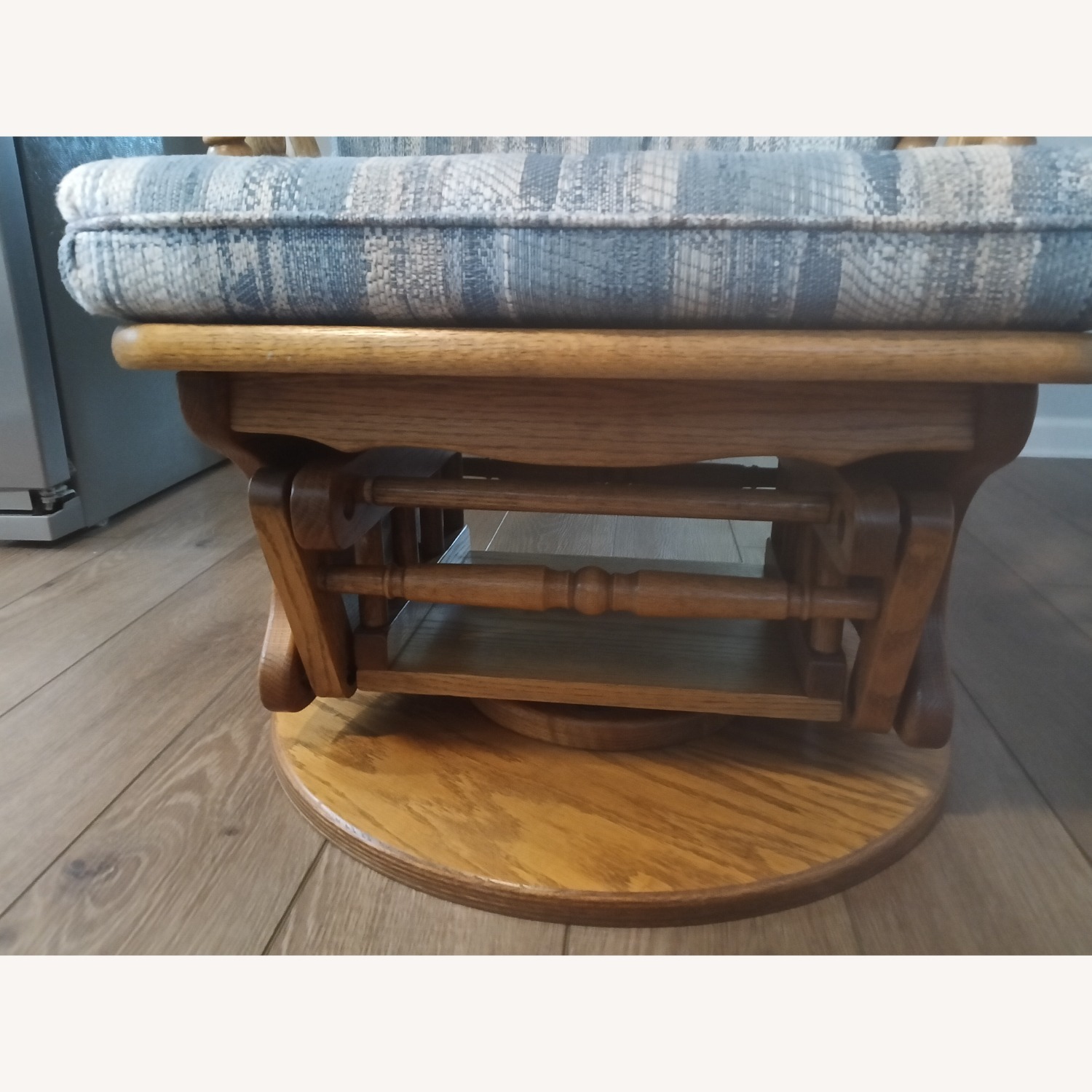 Amish Oak Swivel Rocker Glider - AptDeco