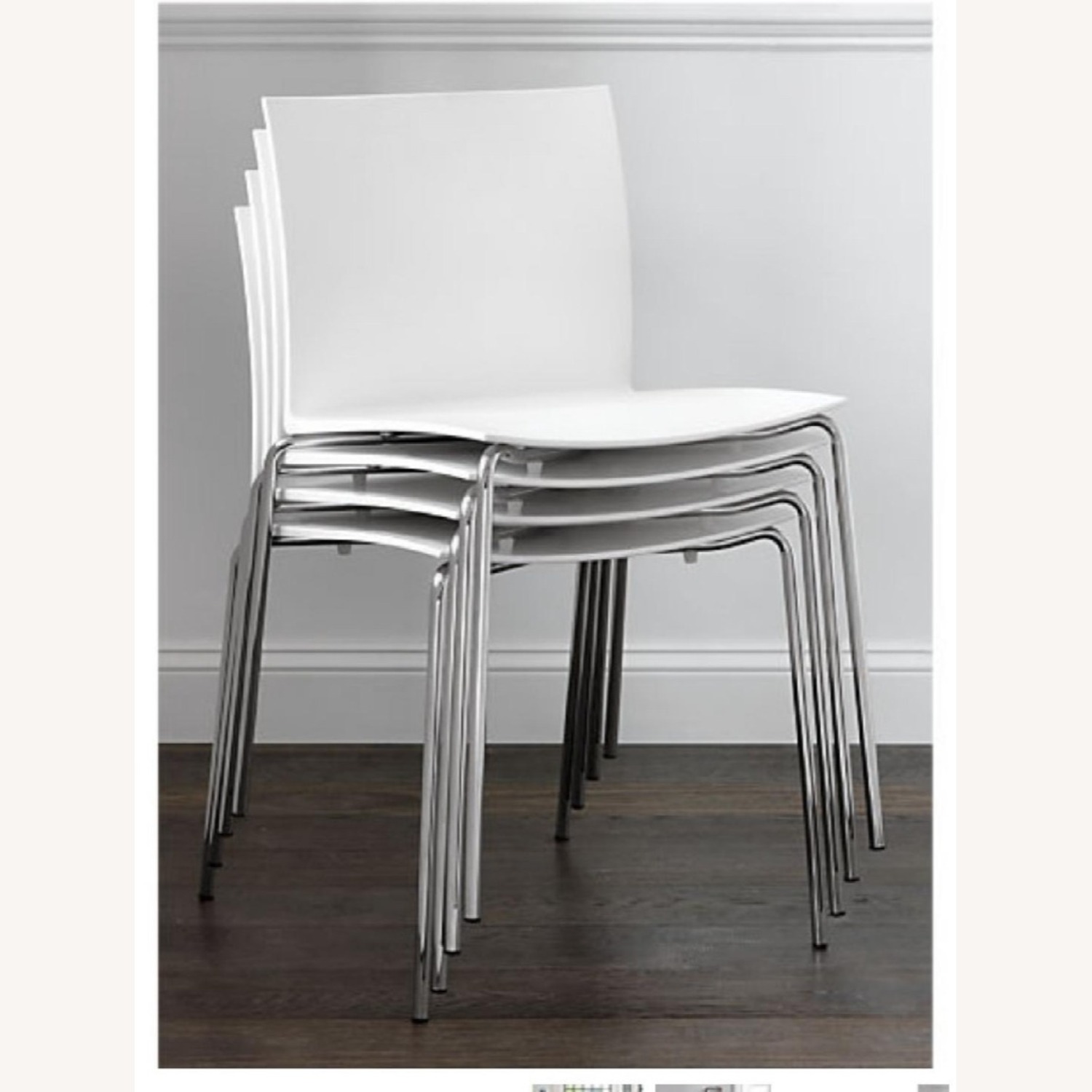 CB2 Slim Stackable Dining Chairs - AptDeco
