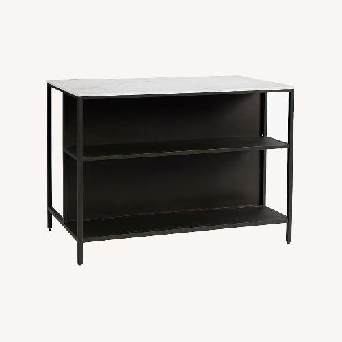 Pottery Barn Folsom Bench with Cubbies Charcoal 58 - AptDeco