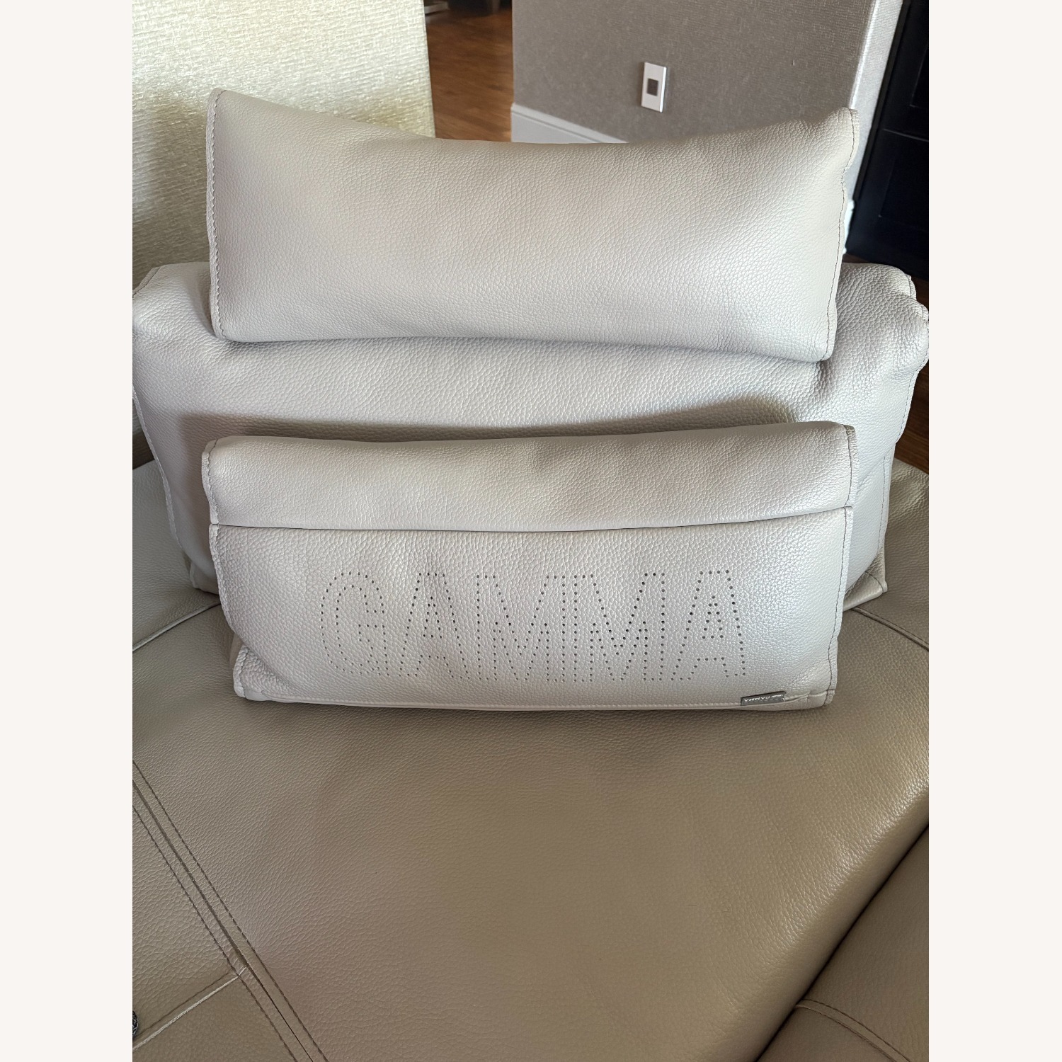 Metal Grey Leather Gamma Sunset Sectional - AptDeco