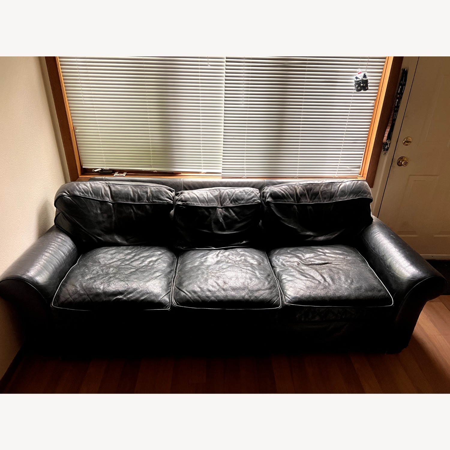 Hancock Moore Leather Couch Aptdeco