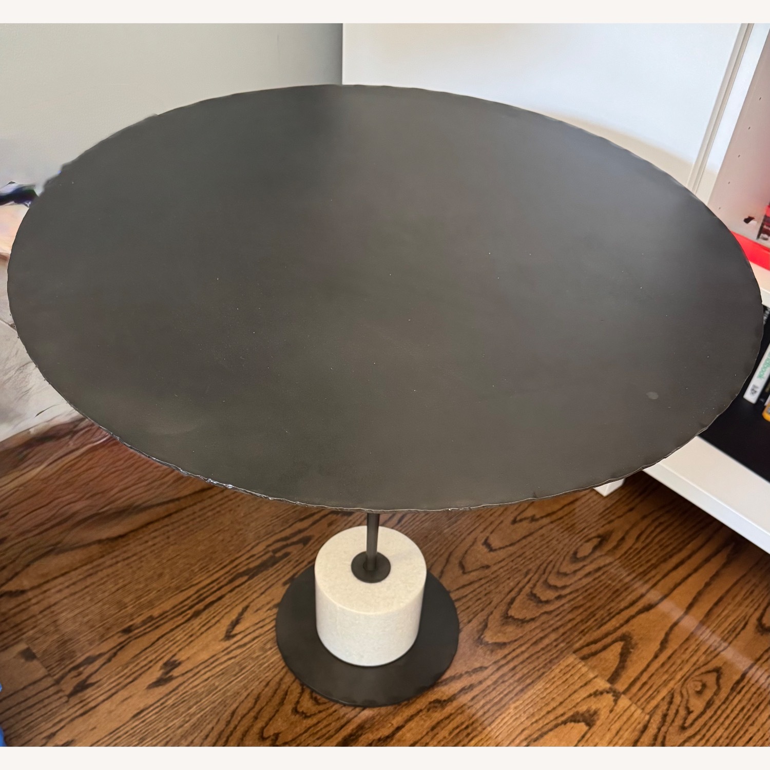Anthem End Table (Metal with Marble Base) - AptDeco