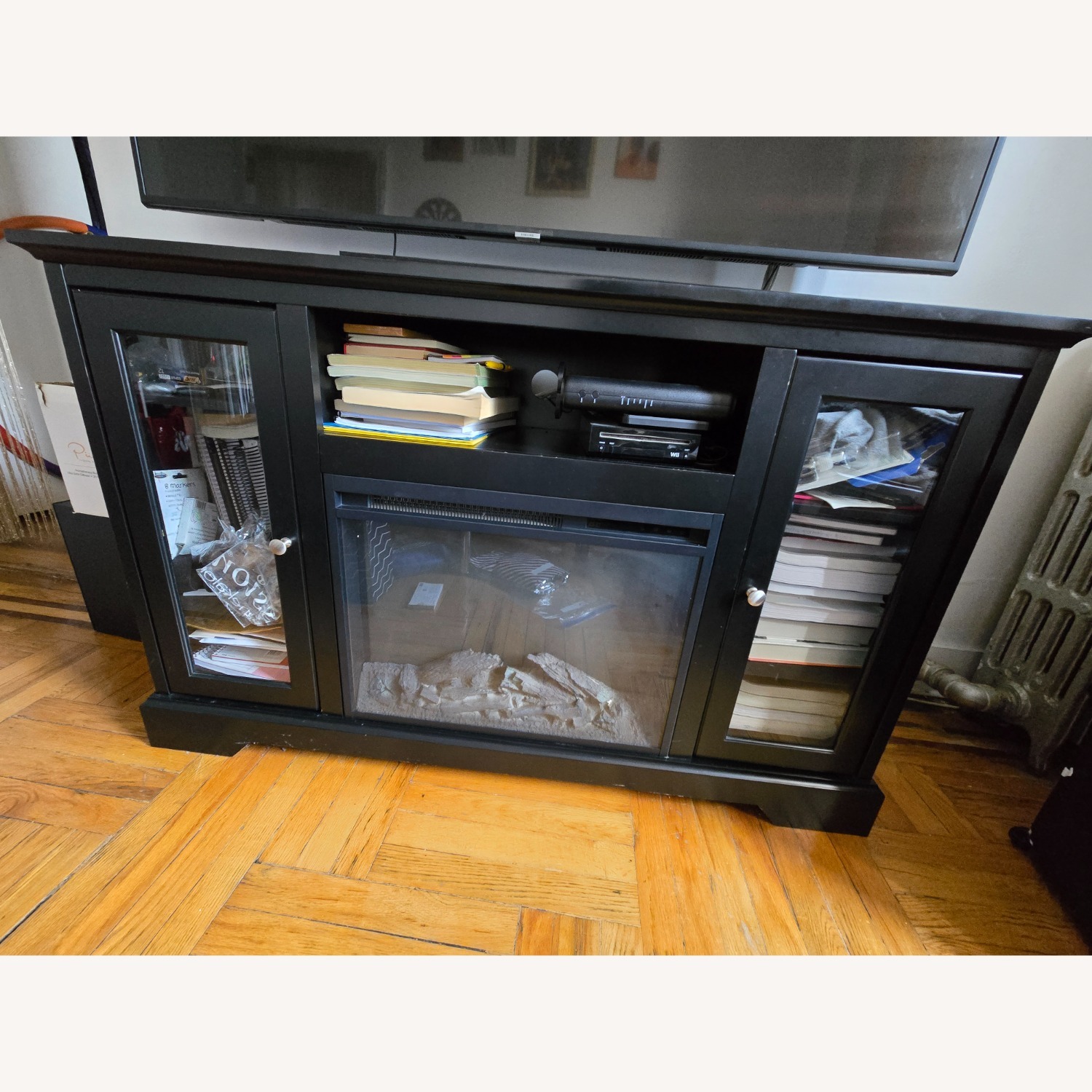 Tv Stand with Fire Place - AptDeco