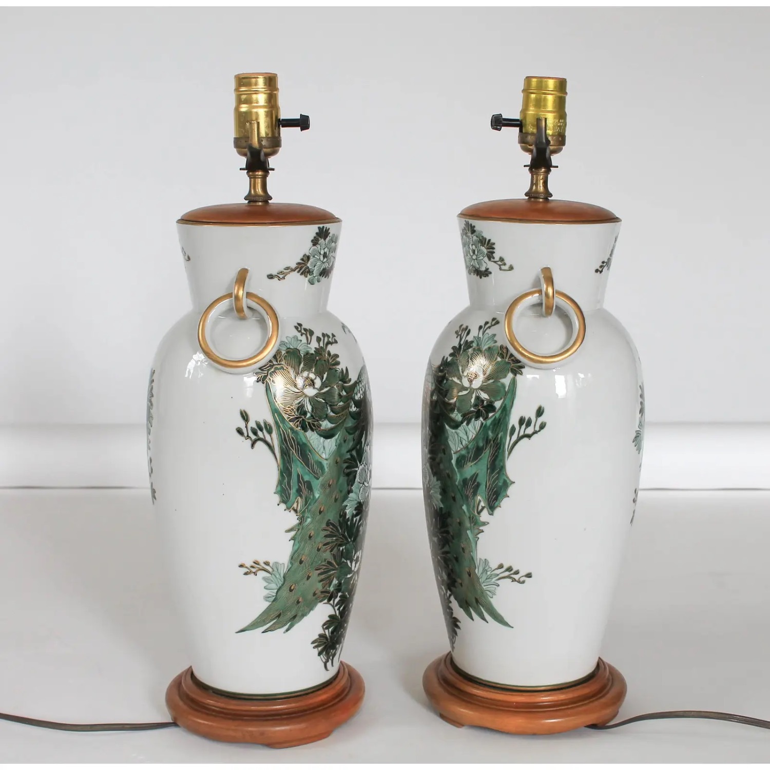 Antique Chinoiserie Hand Painted Lamps - AptDeco