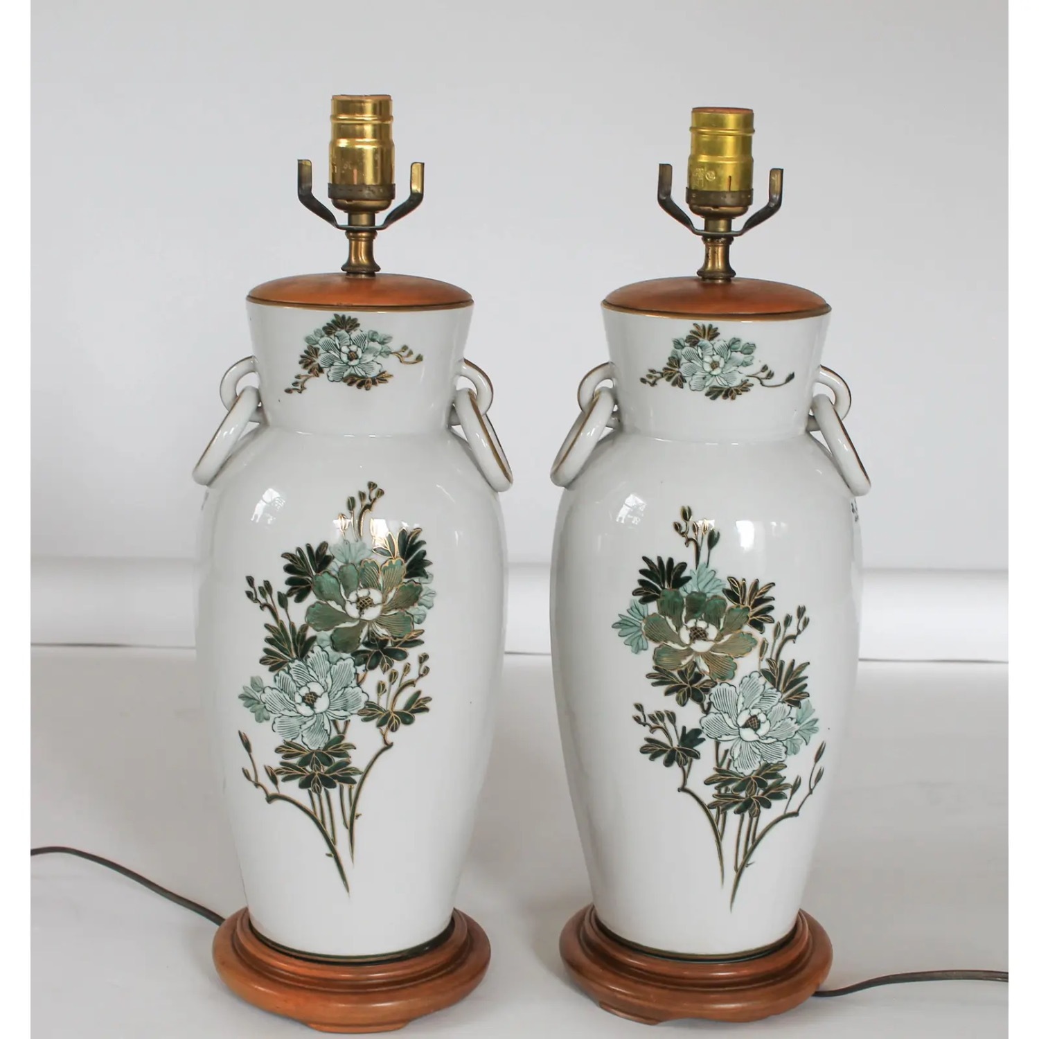 Antique Chinoiserie Hand Painted Lamps - AptDeco