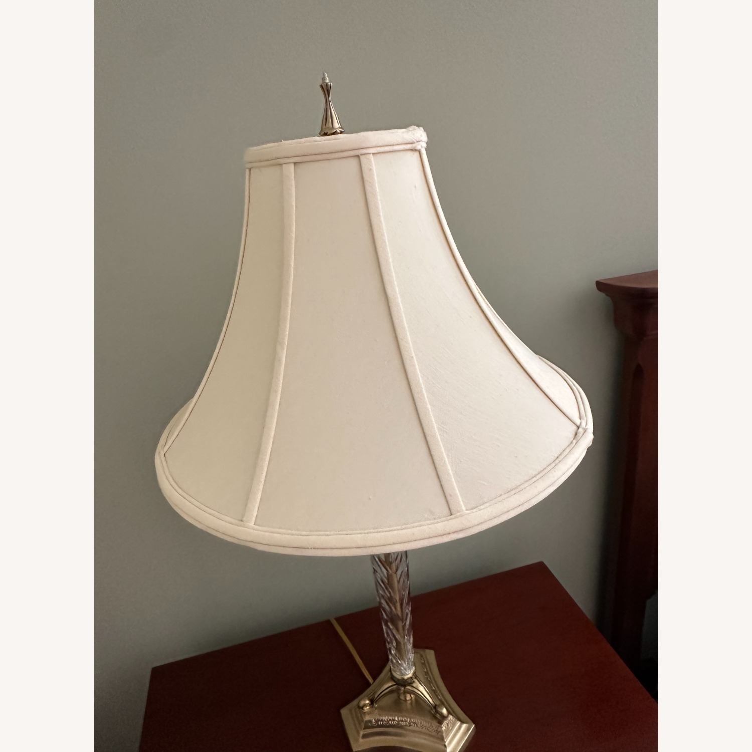 Clear Glass and Gold Finish Lamps - AptDeco