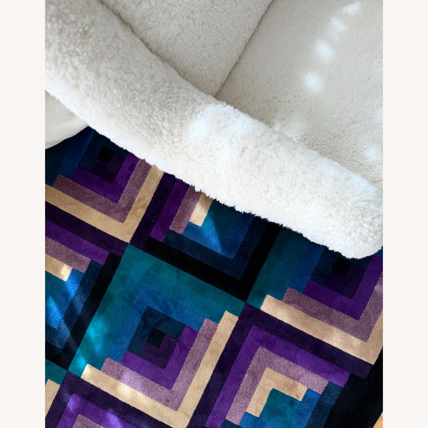 Vintage Missoni Wool Rug Graphic Italian Design - AptDeco